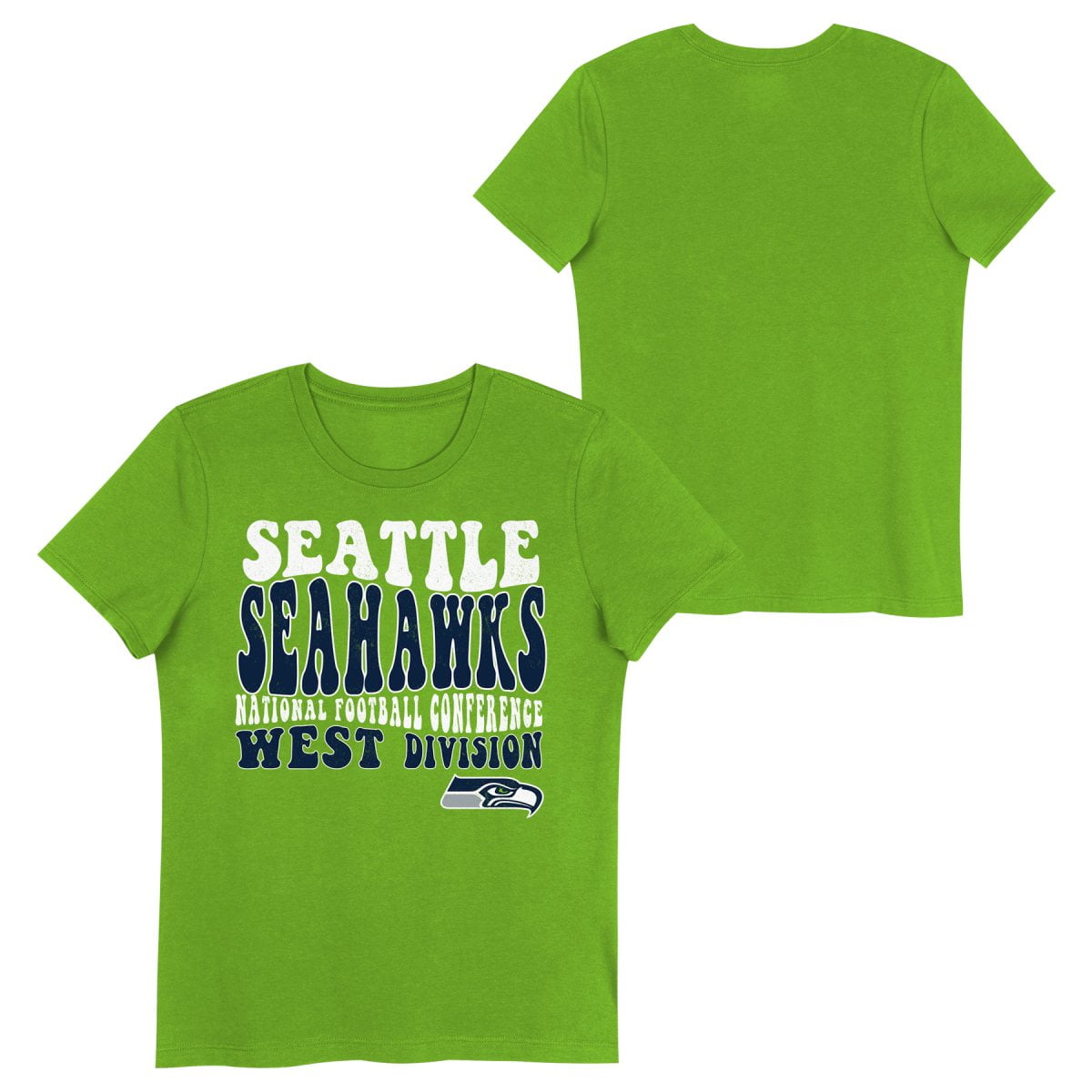 SEATTLE SEAHAWKS Girls Altrnt Color Cotton Short Sleeve Tee Groovy ...