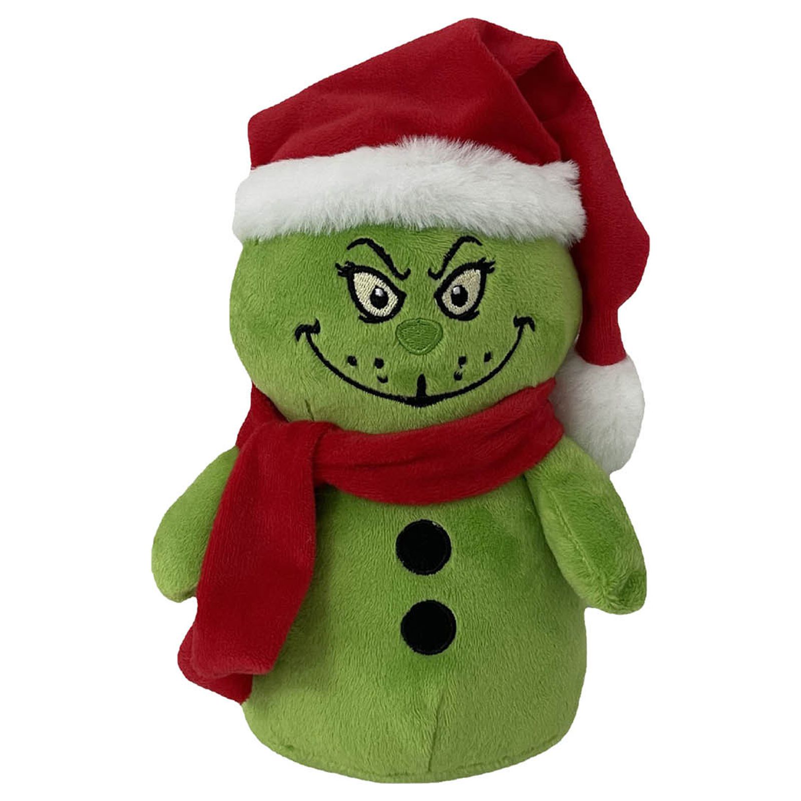 SEAYI 7.8" Grinch Plush Toy, Dark Green Snowman Grinch Stuffed Animal ...