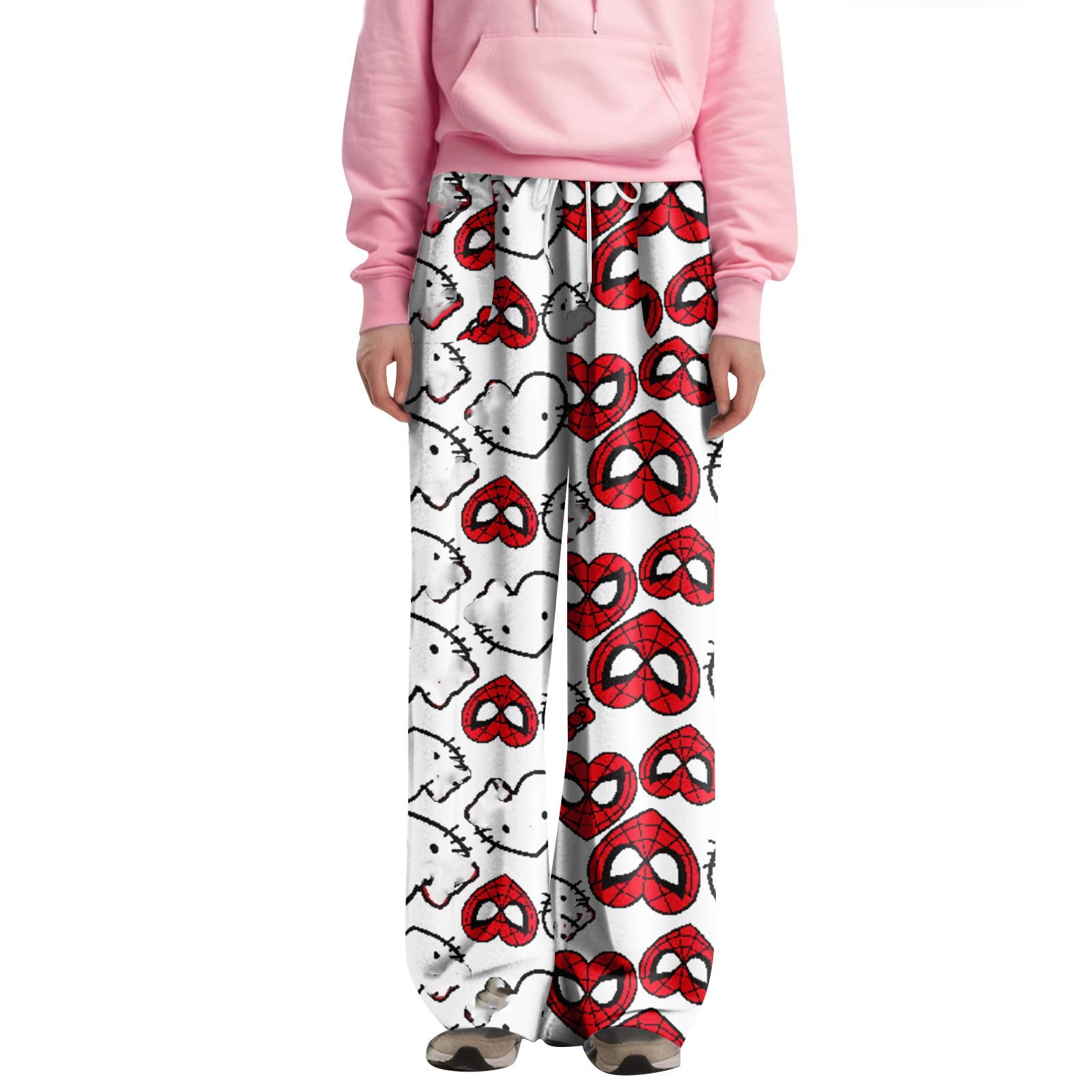 SEAYI Hello Kitty Flannel Pajamas Pants, Hello Kitty Velour Pajama ...
