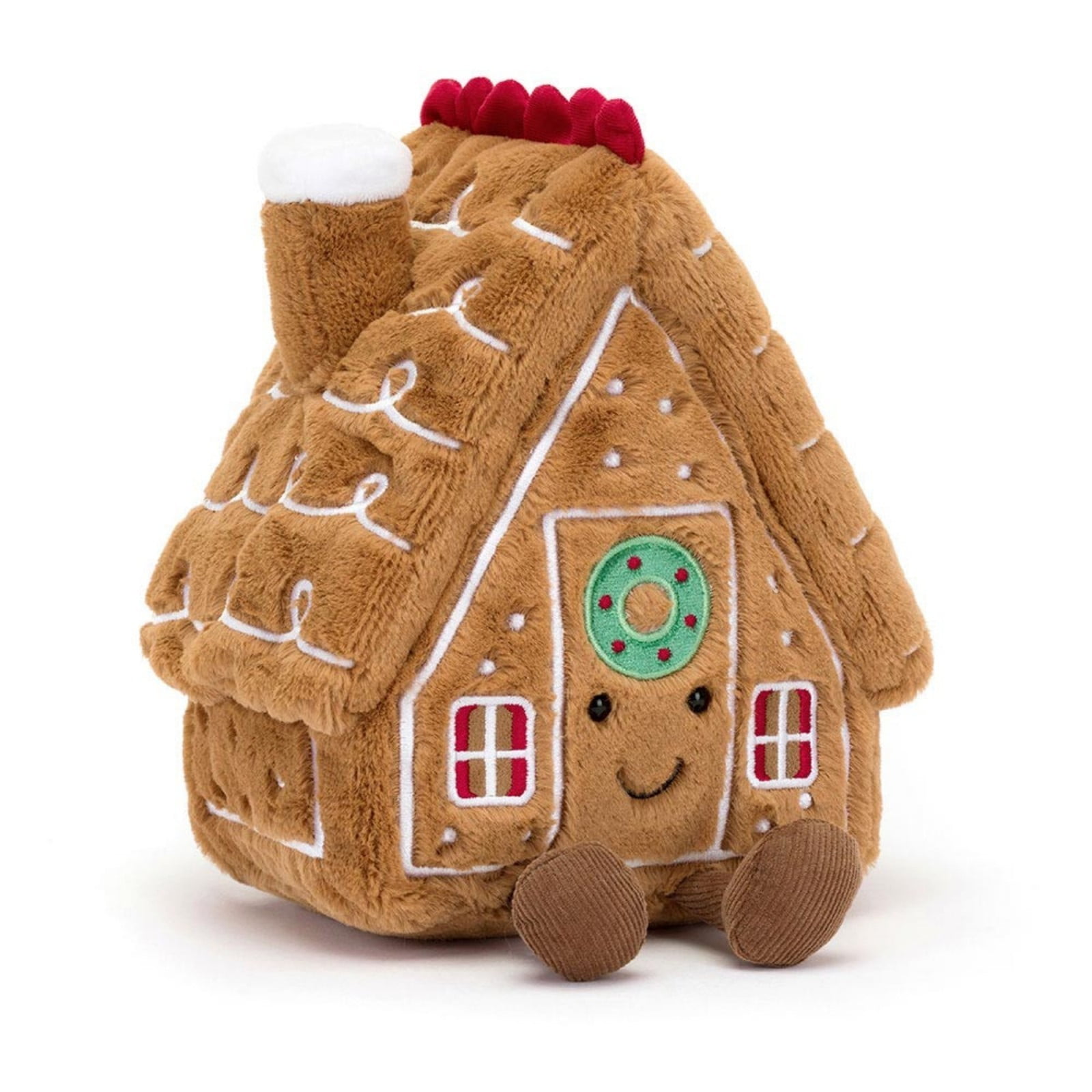 SEAYI Jellycat Amuseables Food & Drink Gingerbread House, 10" Jellycat ...