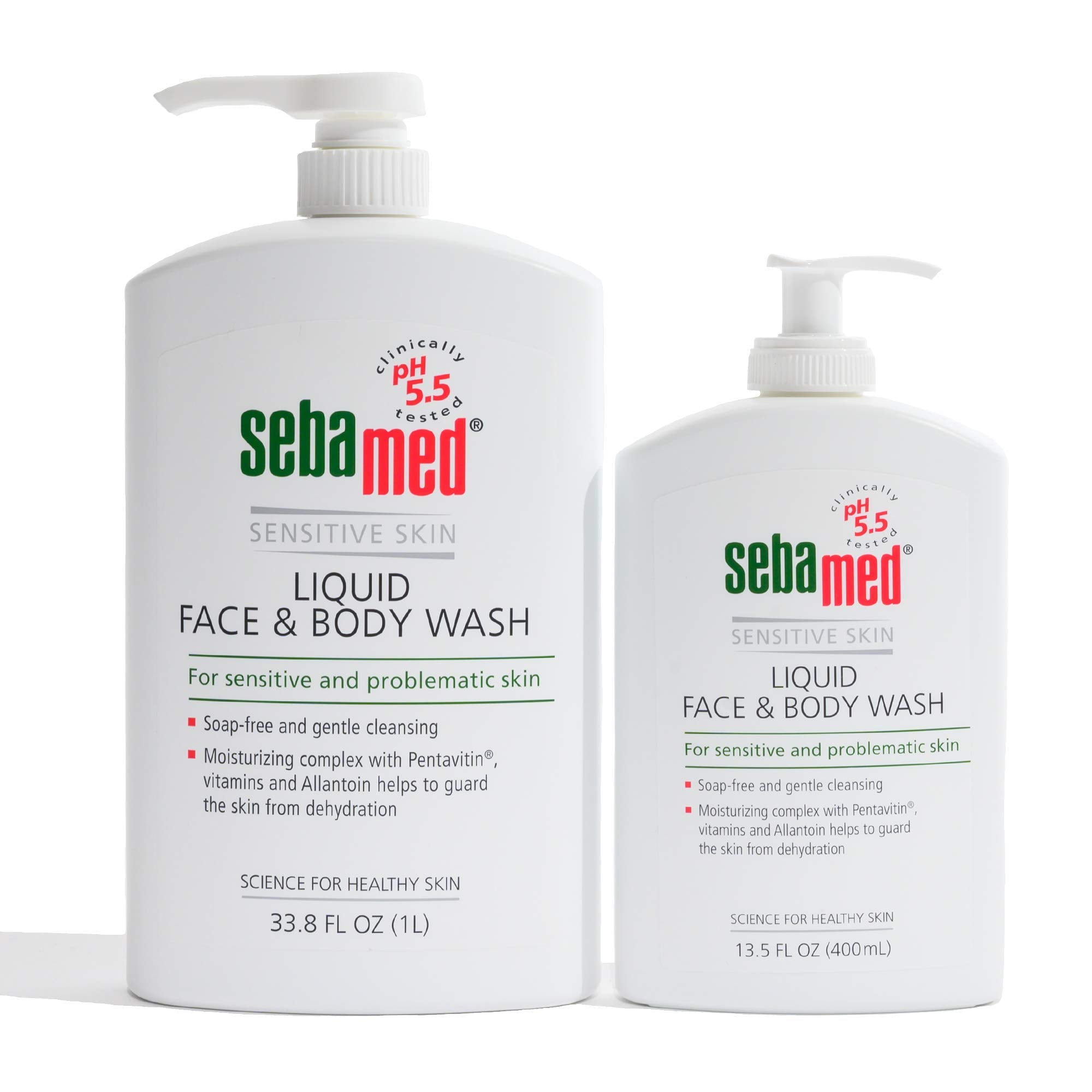 SEBAMED Liquid Face and Body Wash (1 Liter) (Liter + 400mL Bundle) C2 ...