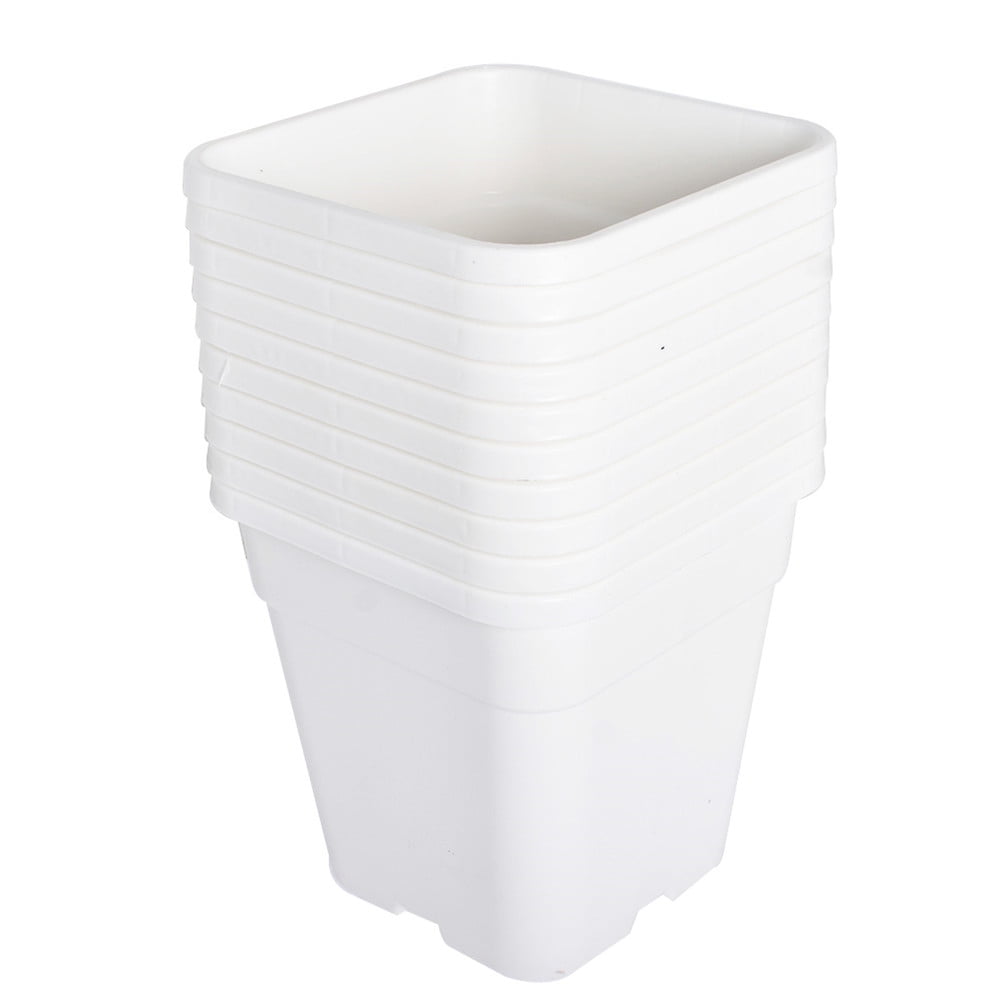SEBLAFF 1/2/3/5 Gallon Plastic Grow Pots Plant Bonsai Square Garden ...
