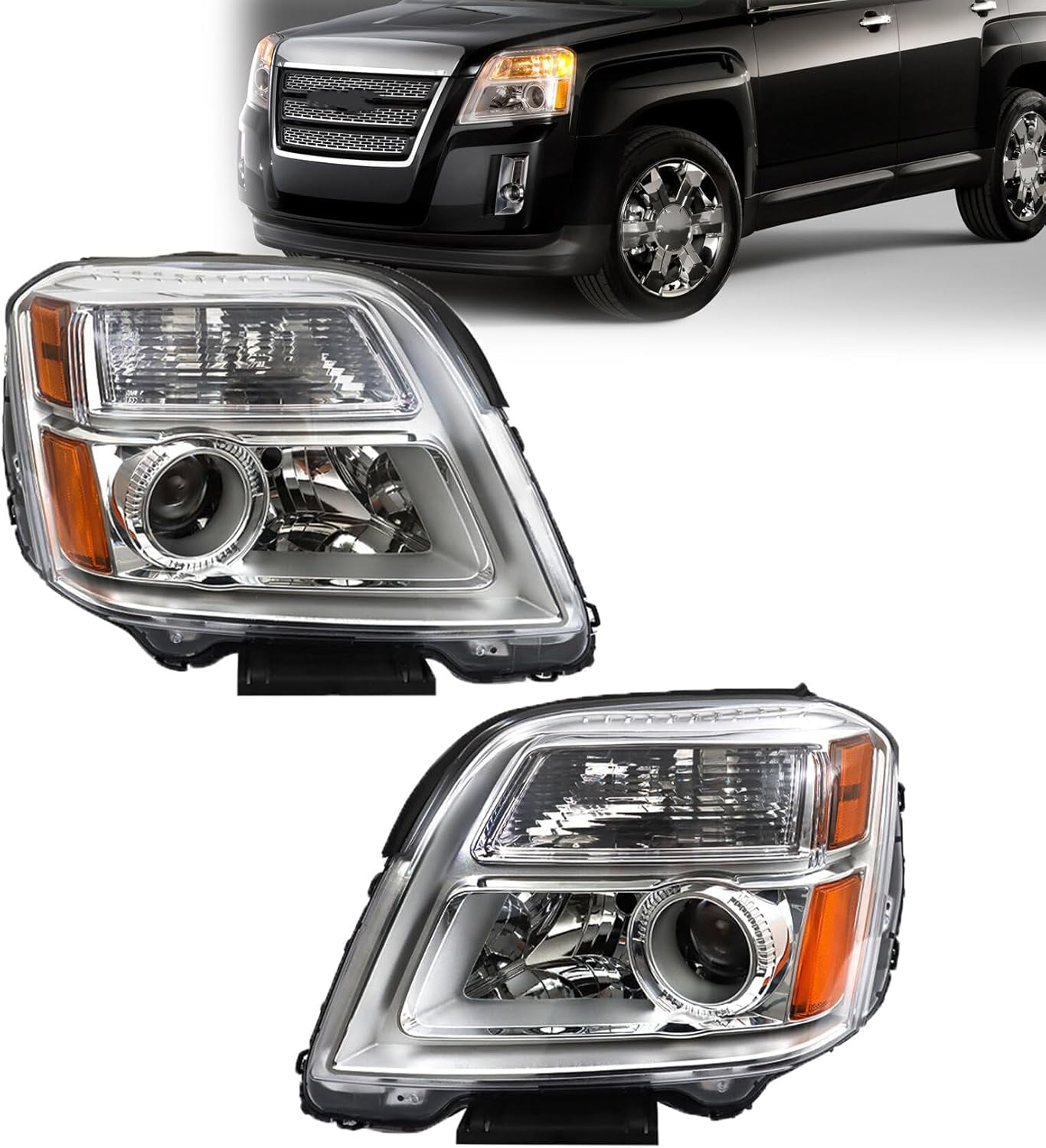 SEBLAFF 1 Pair Headlight Assembly Replacement for 2010-2015 Terrain ...