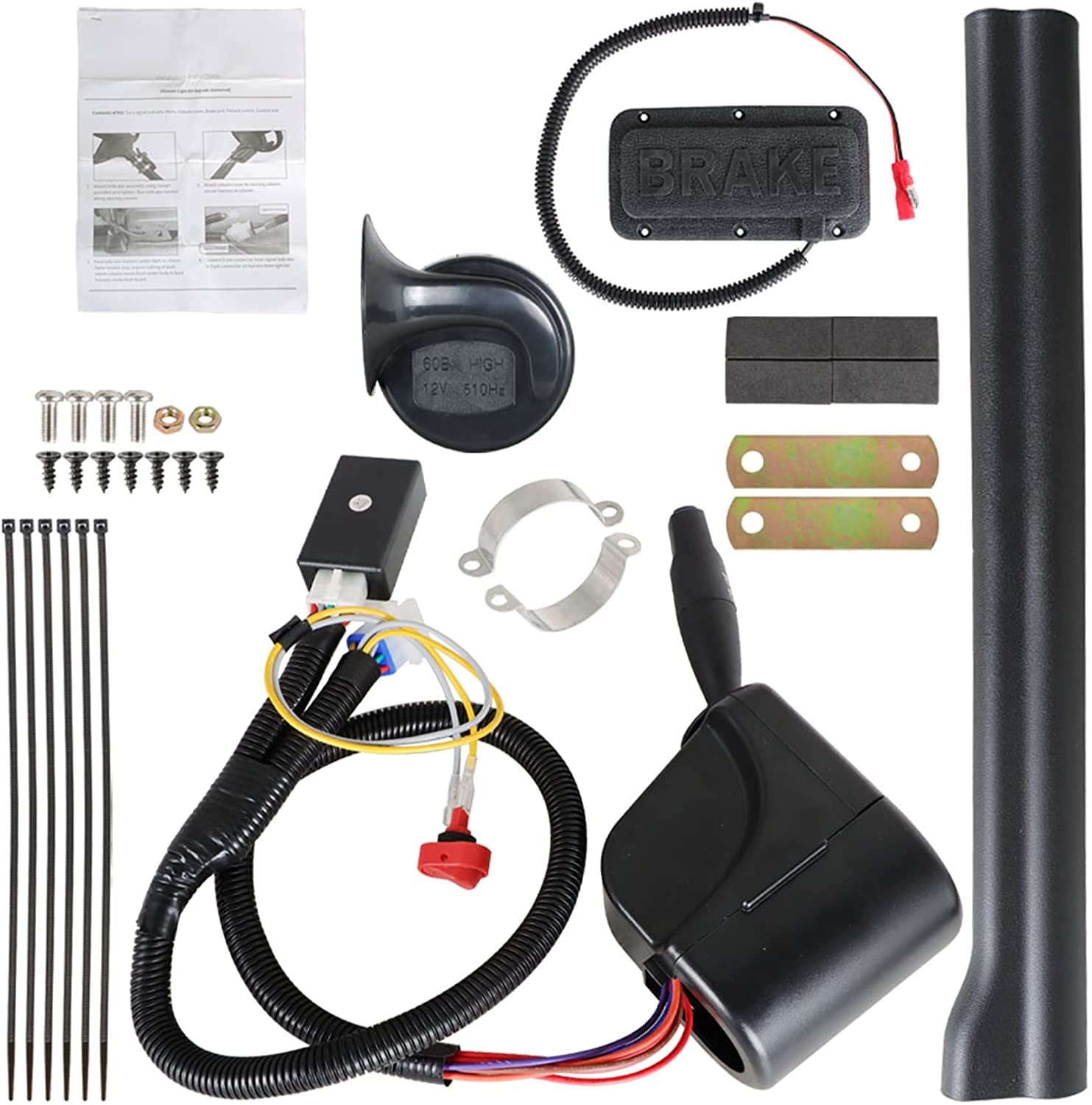 SEBLAFF 12V Golf Cart Light Upgrade Kit with 9-Pin Plug Replacement for ...