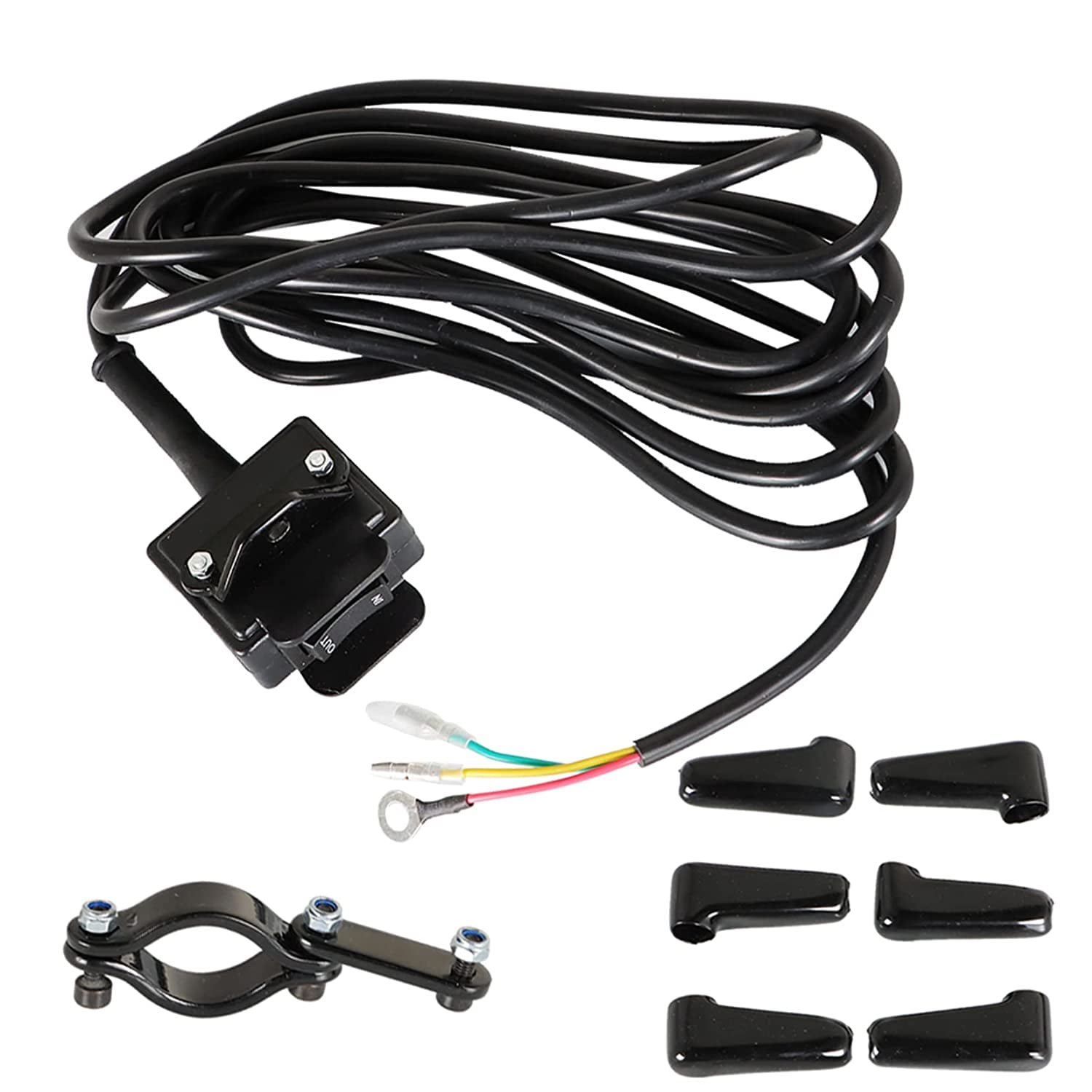 SEBLAFF 12V Winch Rocker Thumb Switch with Mounting Bracket Handlebar ...