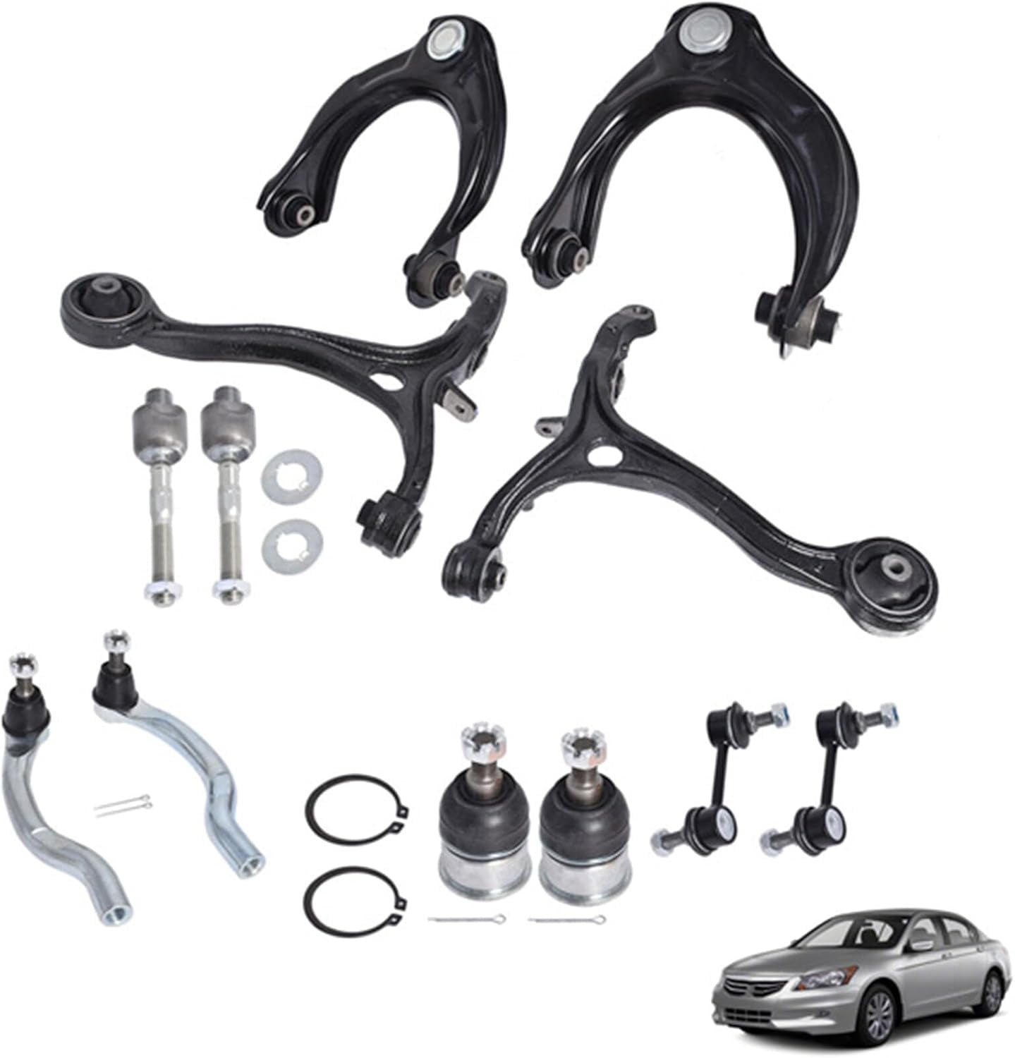 SEBLAFF 12pc Suspension Kit Front Lower Upper Control Arm Ball Joint Replacement for 2008-2012 ...