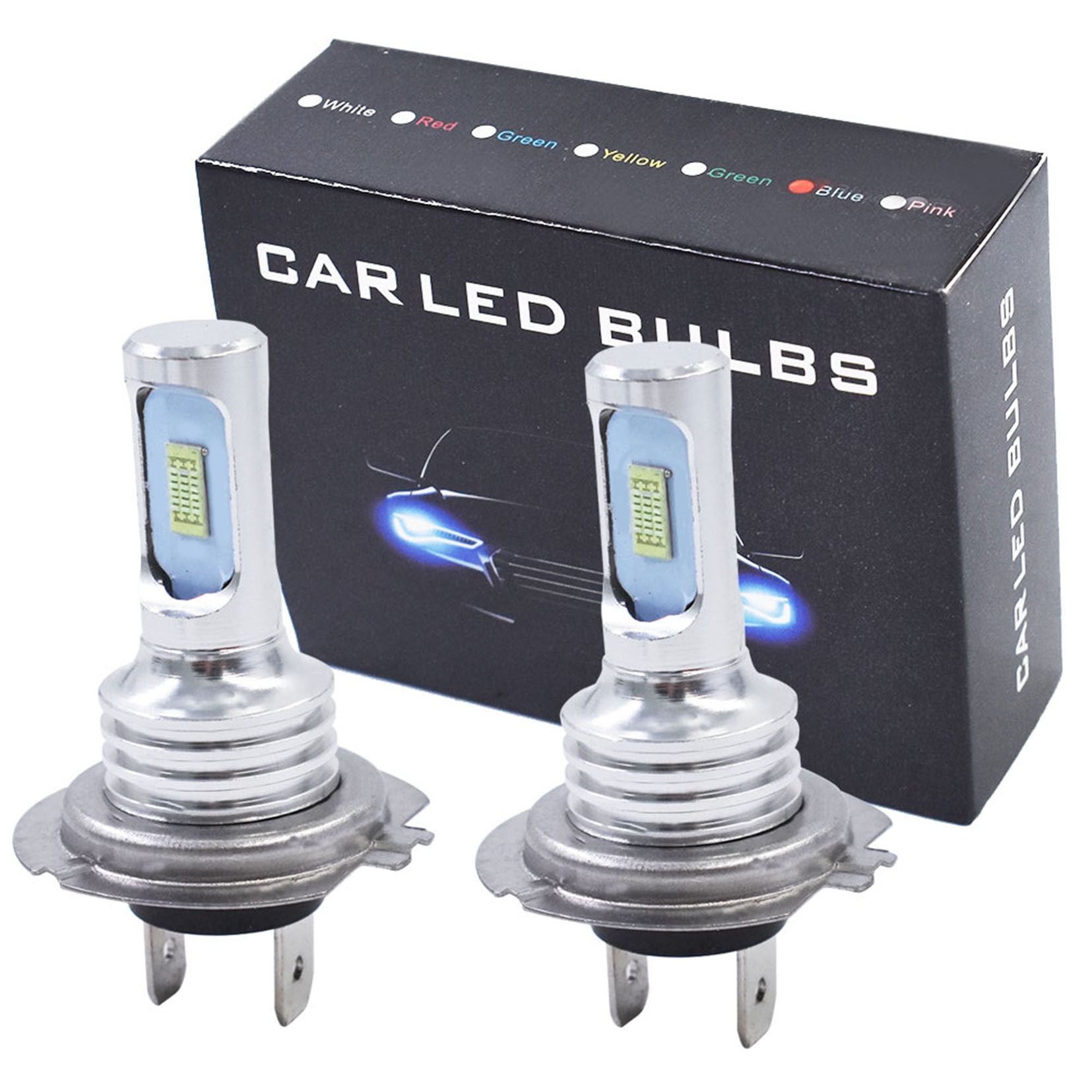 SEBLAFF 2 x H7 LED Headlight Bulbs 35W Extremely Bright 4000LM 8000K ...