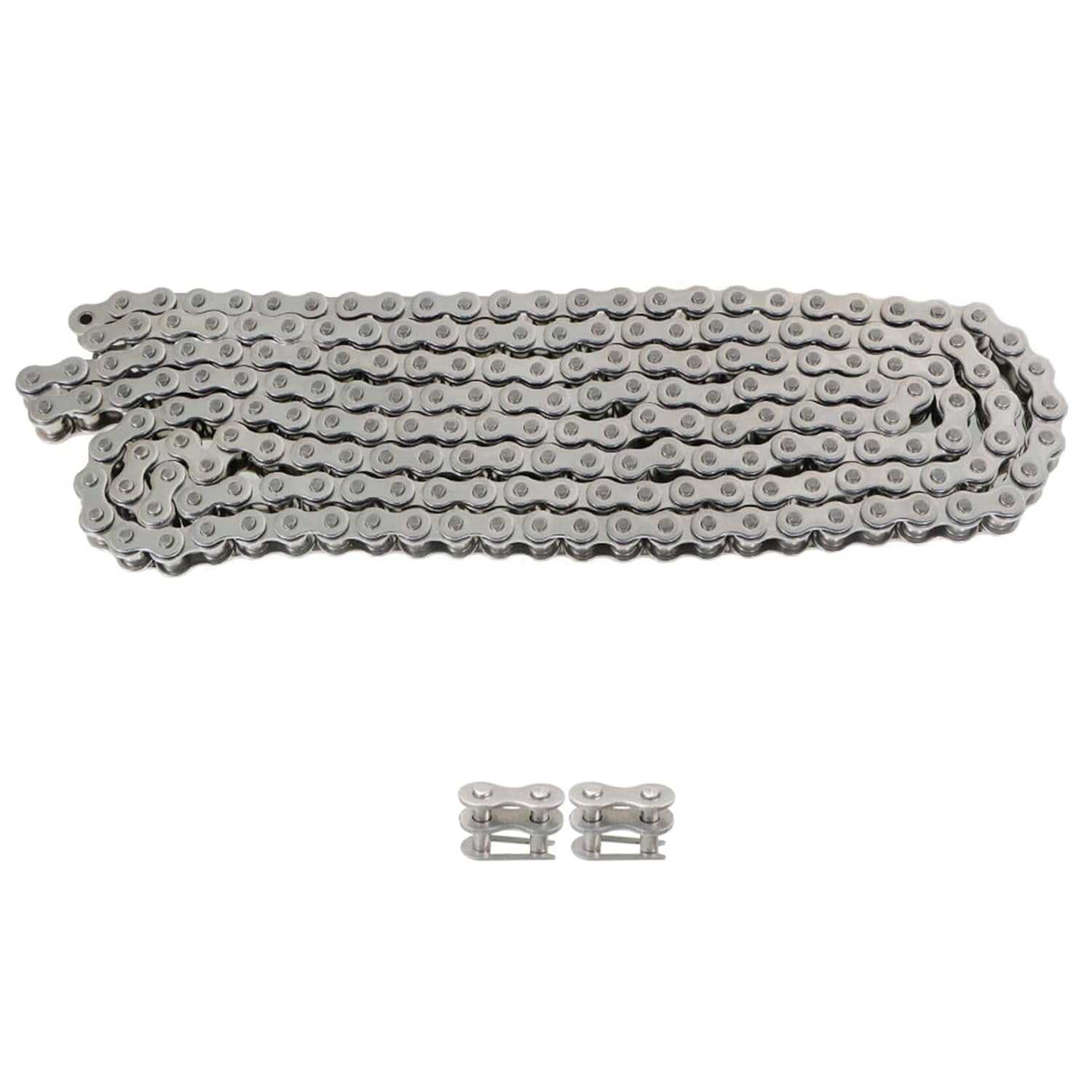 SEBLAFF 50SS Stainlees Steel Roller Chain with 2 Free Connecting Links ...