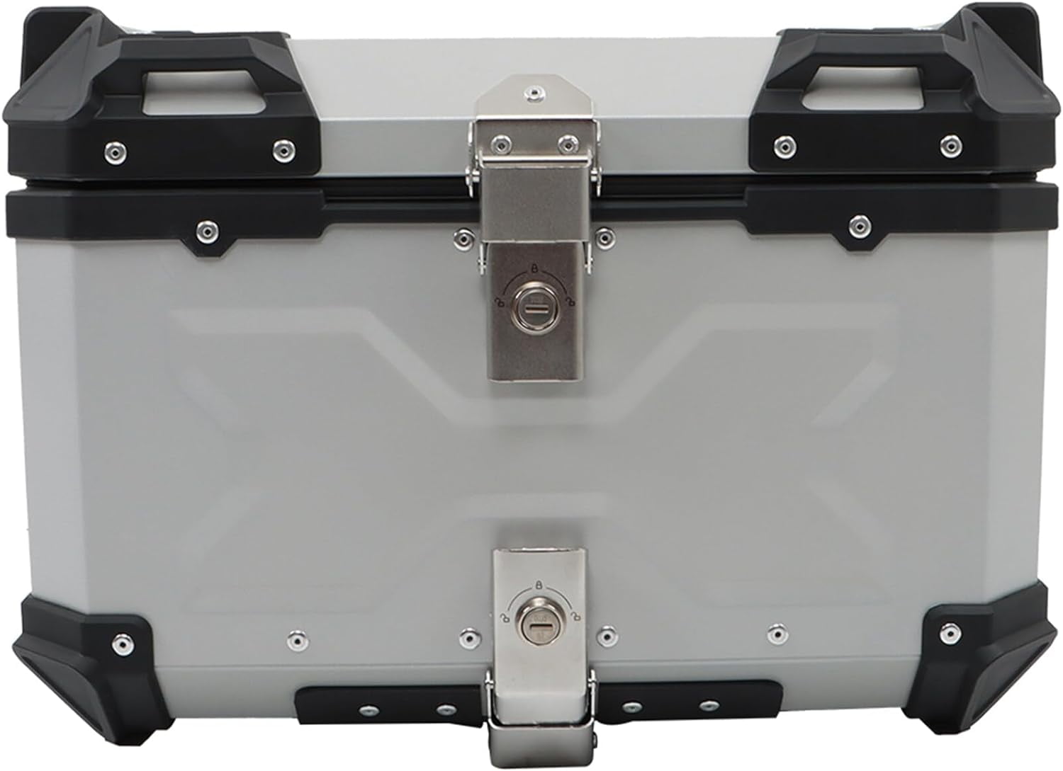 SEBLAFF 55L-X Silver Motorcycle Tail Box Top Case, Aluminum Alloy ...