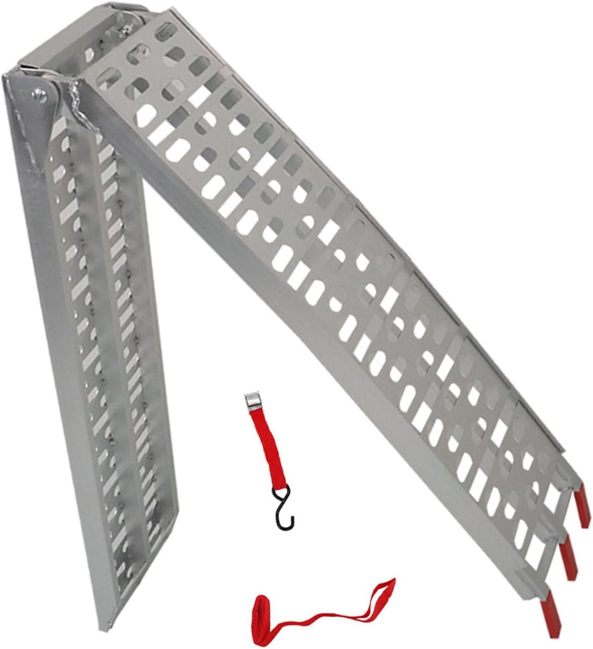 SEBLAFF 7.5L Loading Ramp with 750 Lbs Capacity Foldable Ramp Silver ...