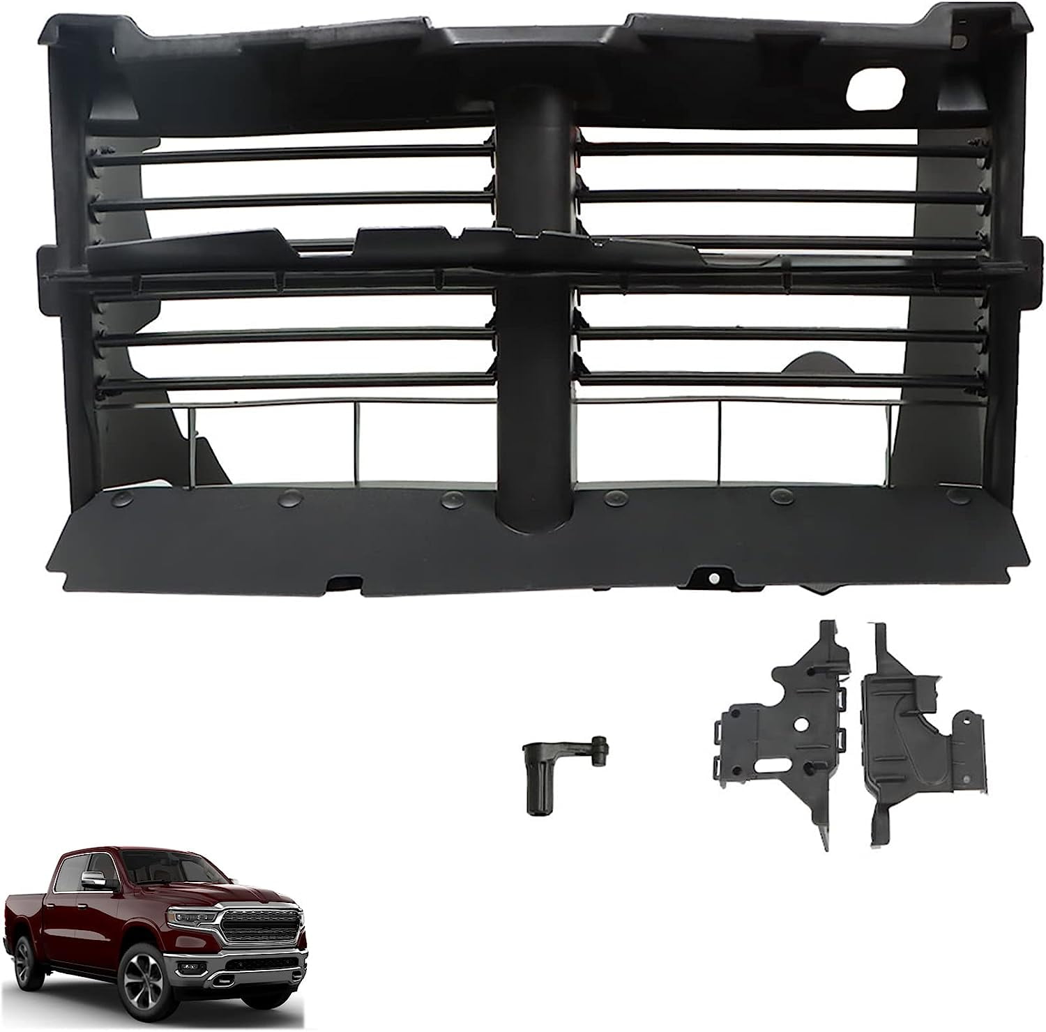 SEBLAFF Car Radiator Active Grille Shutter Assembly Replacement for ...