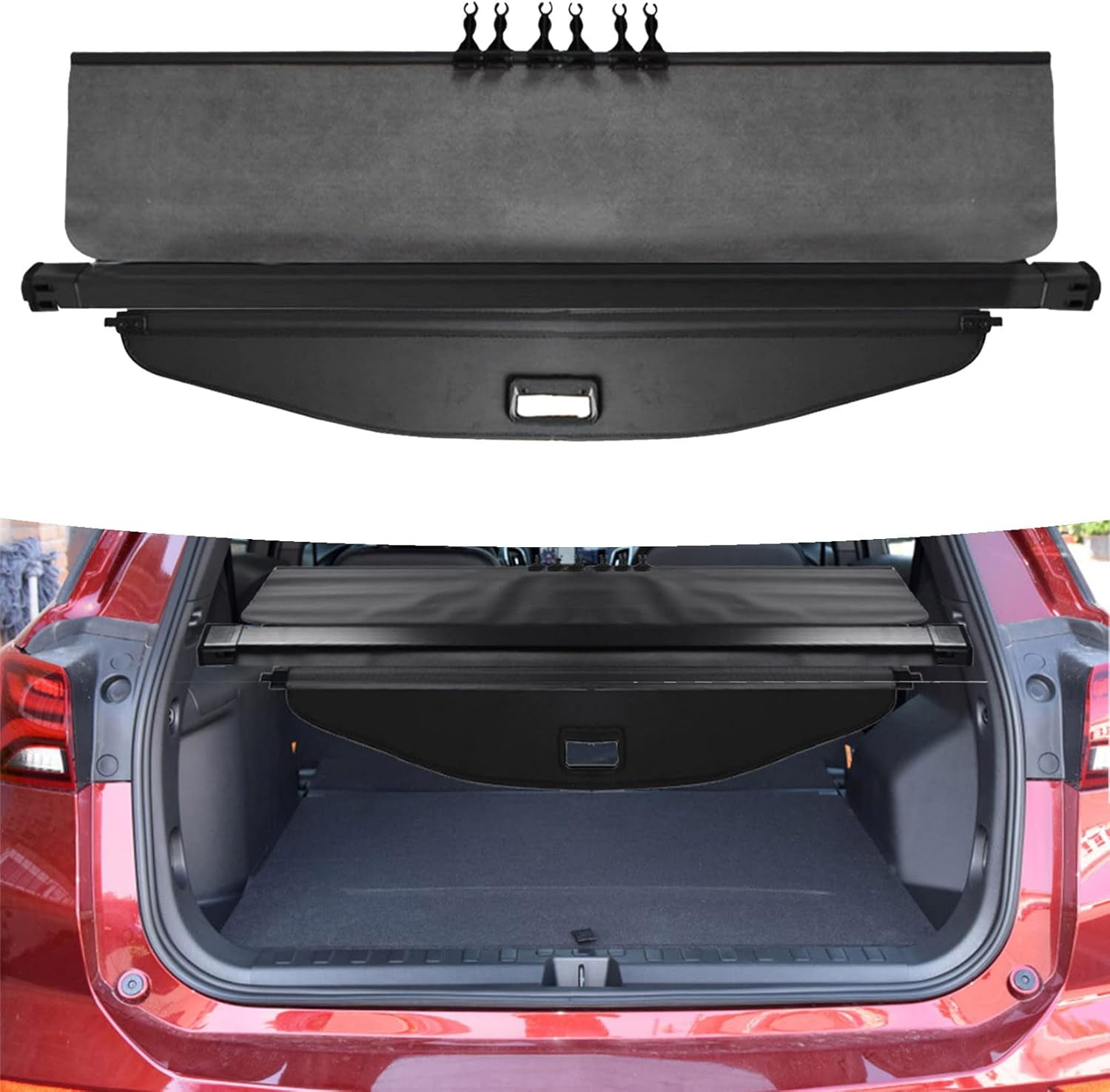 SEBLAFF Car Trunk Cargo Cover Retractable Black Rear Luggage Shade ...