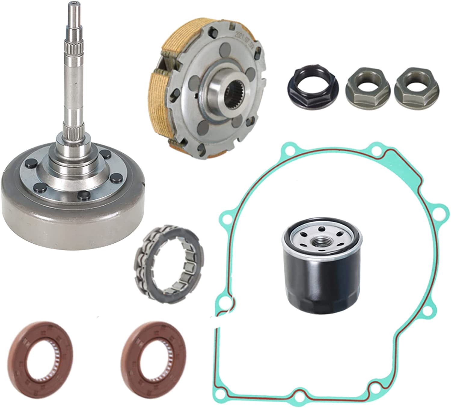 SEBLAFF Fit For Hisun Wet Clutch Shoe Kit,Drum,One Way,Filter,UTV 500 ...