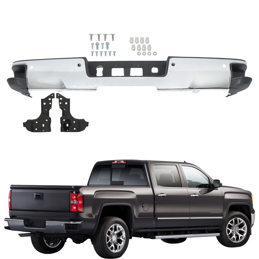 SEBLAFF For 2014-2018 Chevy Silverado GMC Sierra 1500 Chrome Rear Step ...