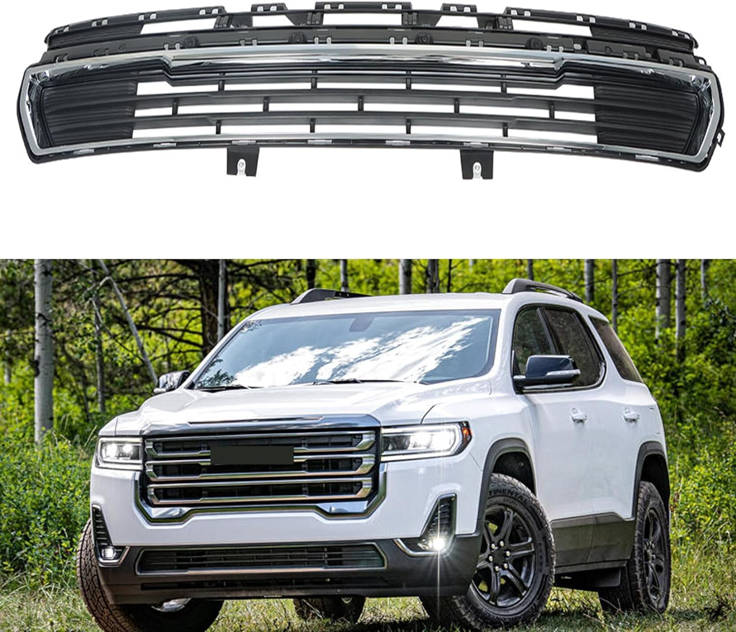 SEBLAFF For 2021 2022 GMC Acadia SL/SLE/SLT Black Trim Front Lower ...