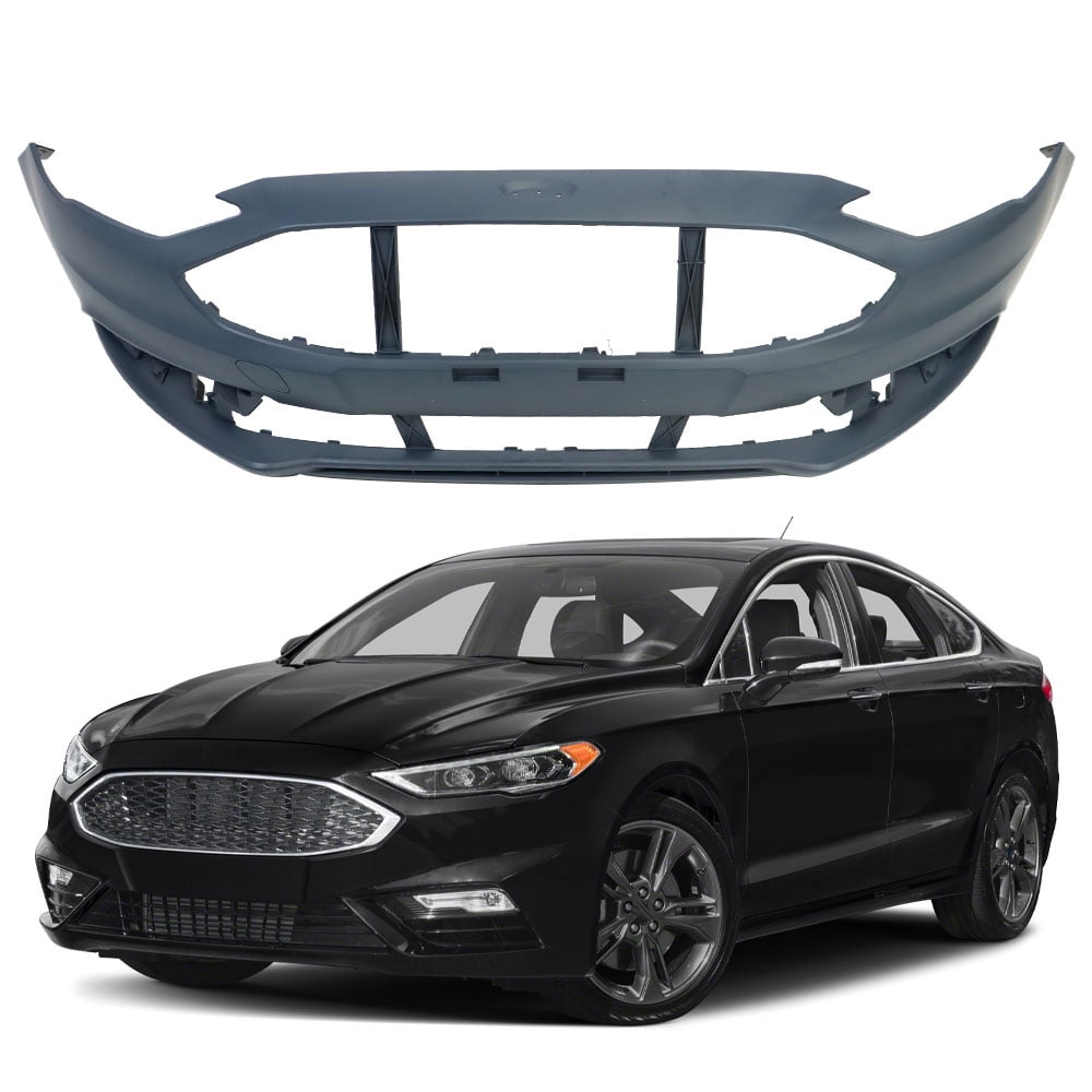 SEBLAFF Front Bumper Cover For 2017-2018 Ford Fusion Black FO1000718 ...