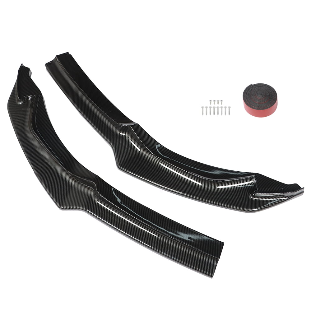 SEBLAFF Front Bumper Splitter Lip Kit Plastic Carbon Fiber Black CS ...
