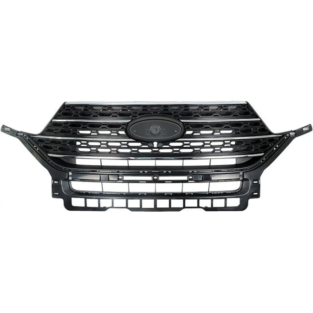 SEBLAFF Front Radiator Grille Gloss Black&Chrome Plastic For Ford ...