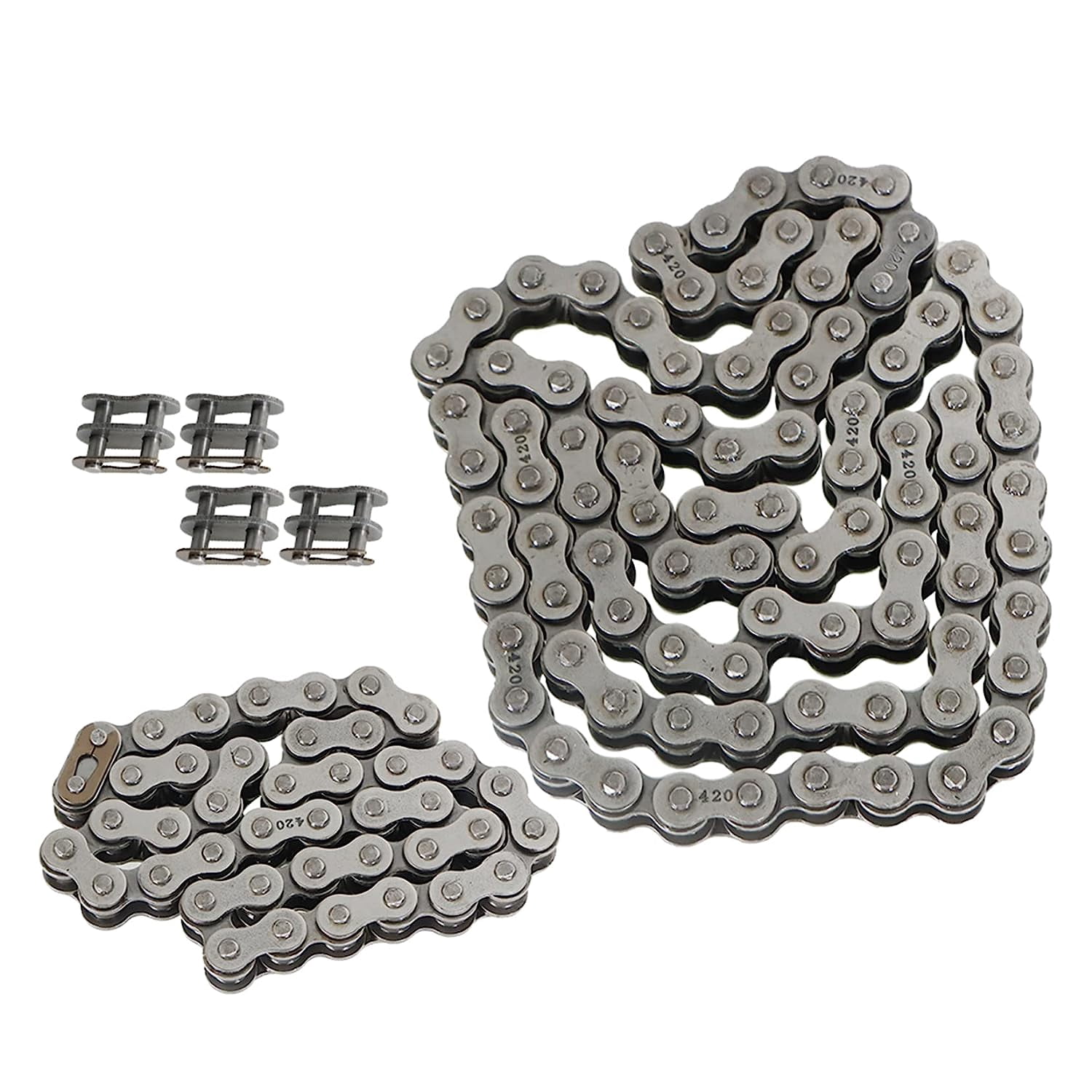 SEBLAFF Front and Rear Drive Chains Replacement for 196cc Bike CT200U ...