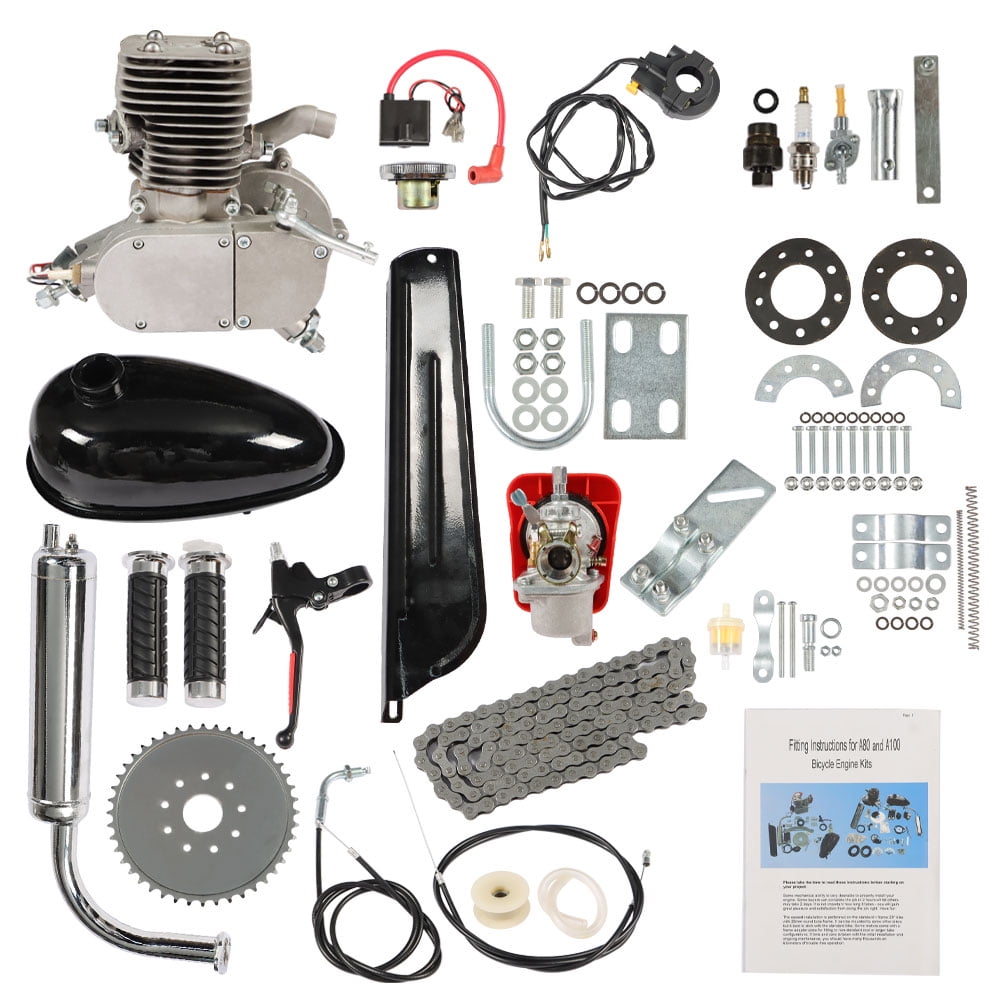 SEBLAFF Full Set 100cc 2-Stroke Bicycle Motor Kit Bike Motorized Petrol Gas Engine - Walmart.com