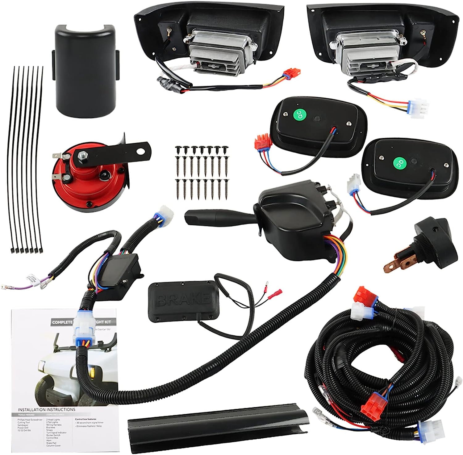 SEBLAFF Golf Cart All LED Deluxe Street Legal Light Kit Replacement for ...