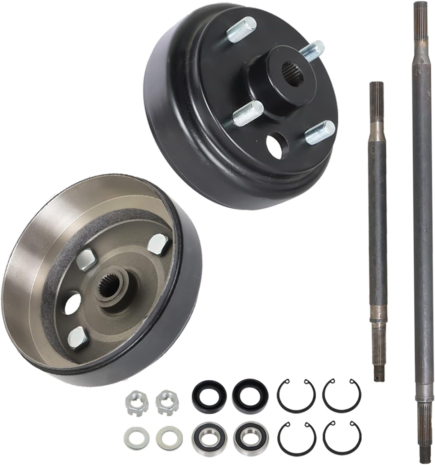 SEBLAFF Golf Cart Rear Axle and Brake Hub Drum Assembly Kit Replacement ...