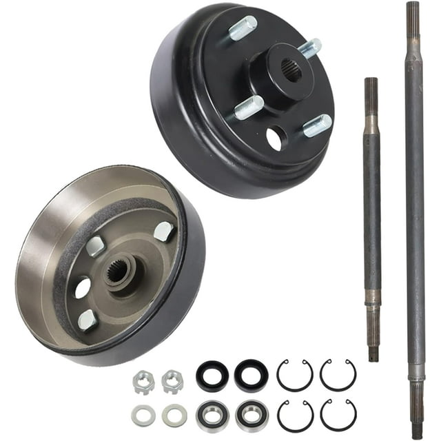 SEBLAFF Golf Cart Rear Axle and Brake Hub Drum Assembly Kit Replacement ...