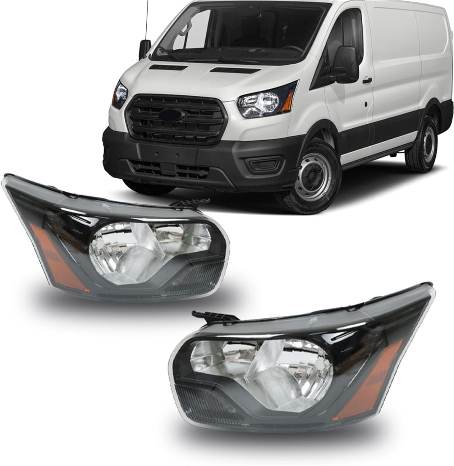 SEBLAFF Headlights Assembly Replacement for Ford Transit-250 Pair 2015 ...