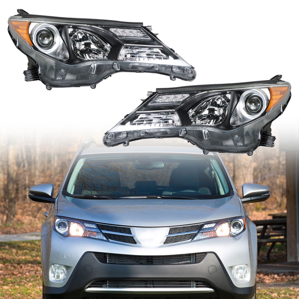 SEBLAFF Headlights Replacement for 2013-2015 Toyota RAV4 RAV-4 Halogen ...