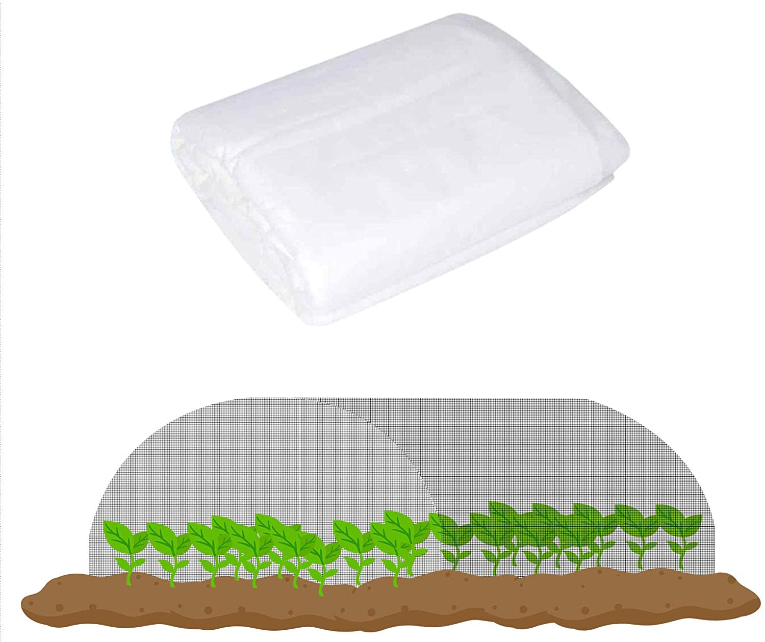 SEBLAFF Insect Barrier Netting Pest Barrier Net Garden Insect Screen Pest Guard Cover Plant ...