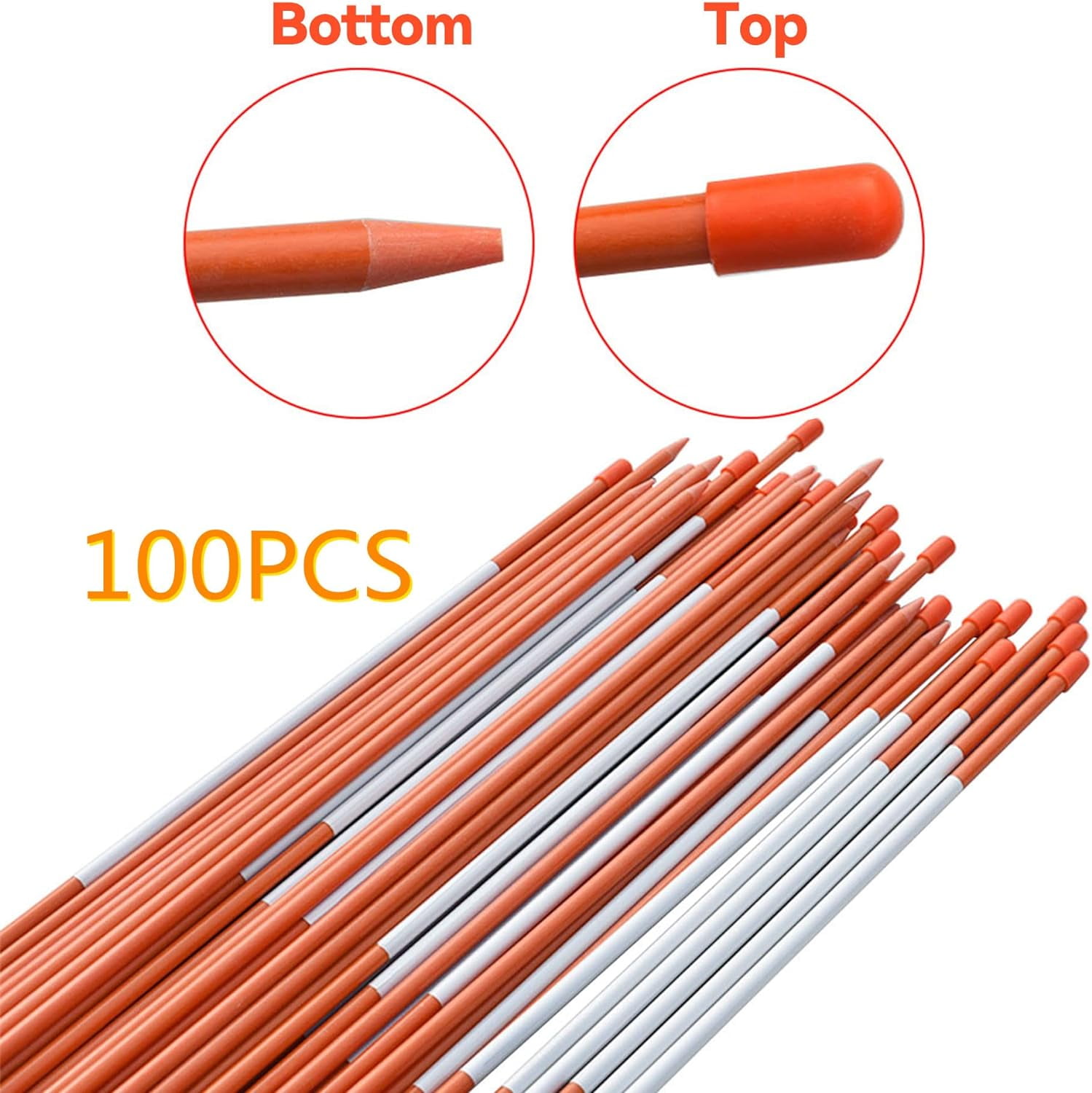 SEBLAFF Markers Snow Stakes 48 In Long 5/16-In Dia Reflective Markers ...