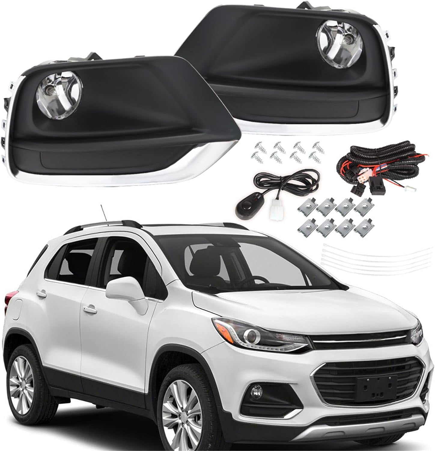 SEBLAFF Pair Fog Lights Lamps w/Switch For 17-21 Chevrolet Trax Left ...