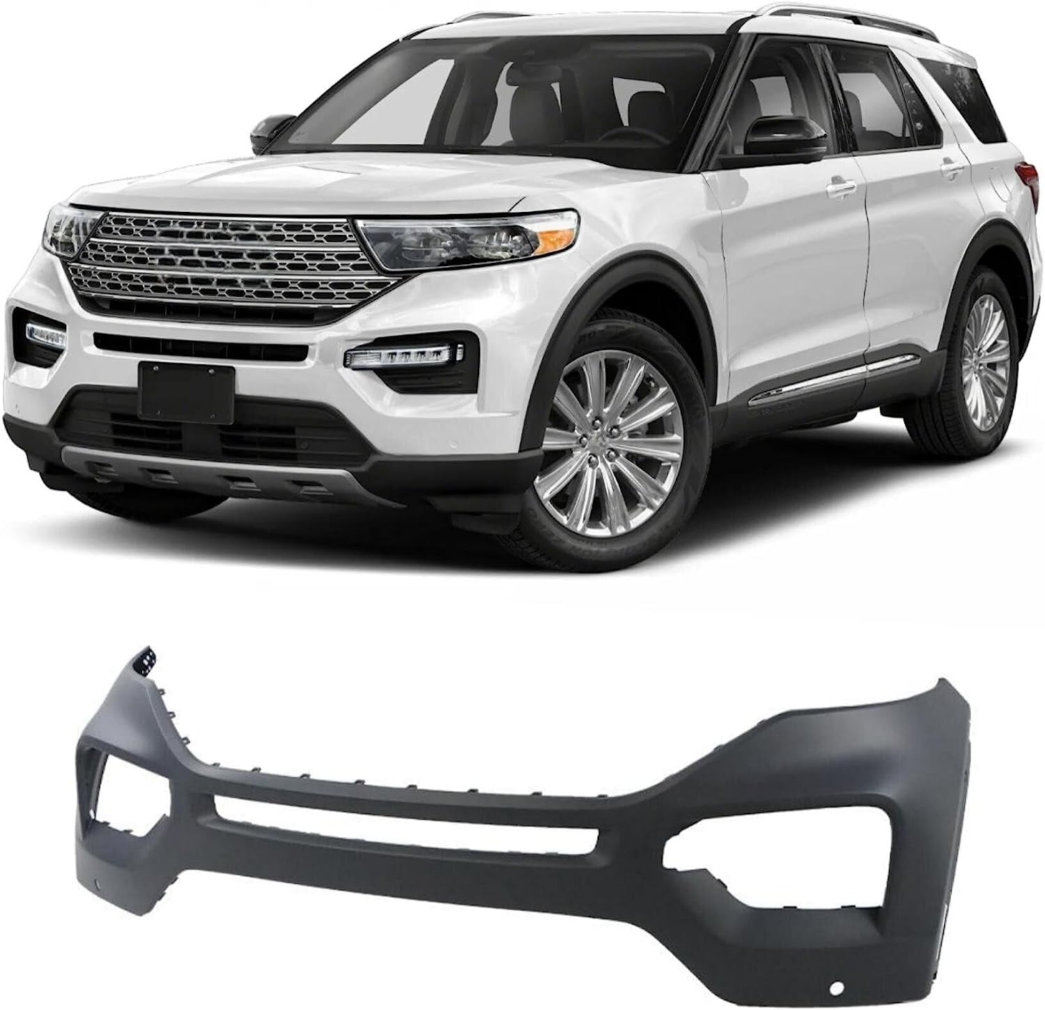 SEBLAFF Plastic Front Bumper Cover For 20-21 Ford Explorer Primed W ...