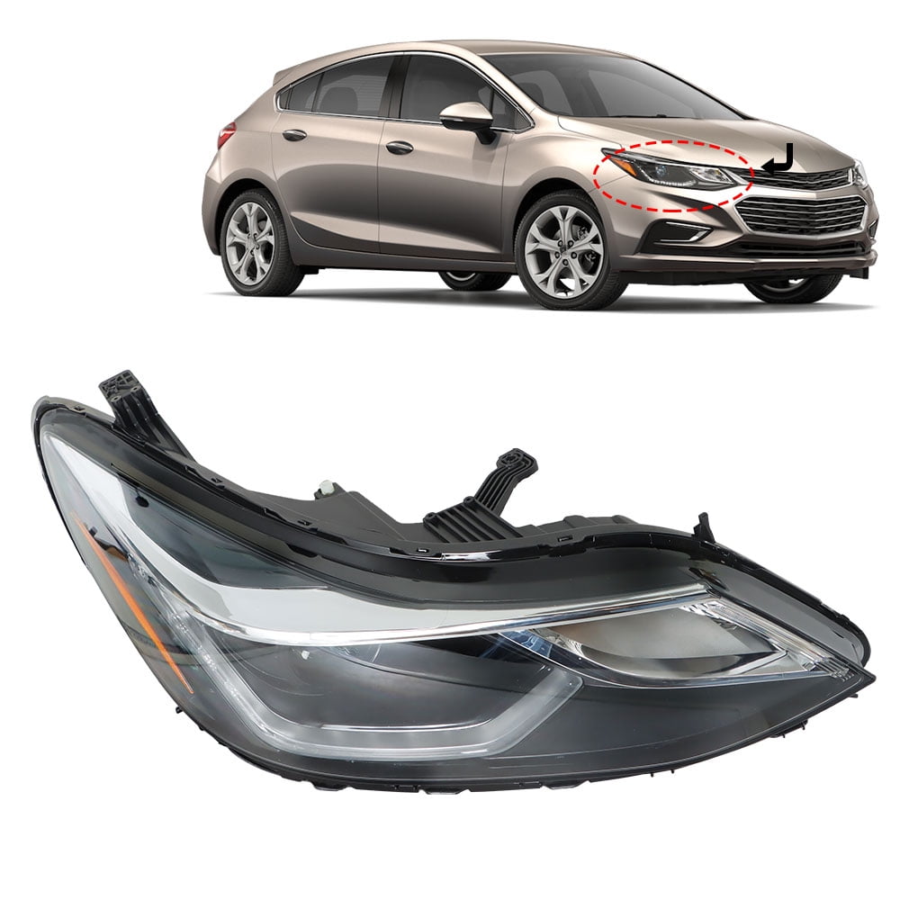 SEBLAFF Replacement for Chevy 2016-2019 Cruze Headlight Halogen Len OE ...