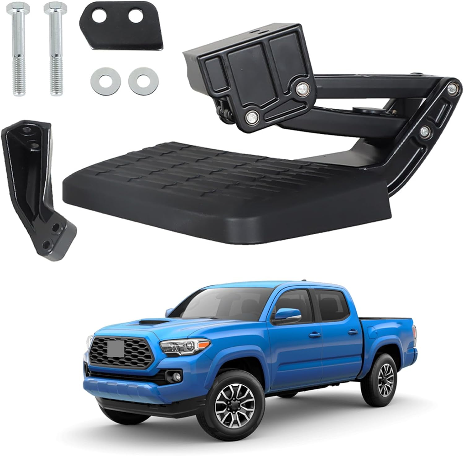 SEBLAFF Retractable Rear Bed Bumper Tailgate Black Step Replacement for ...
