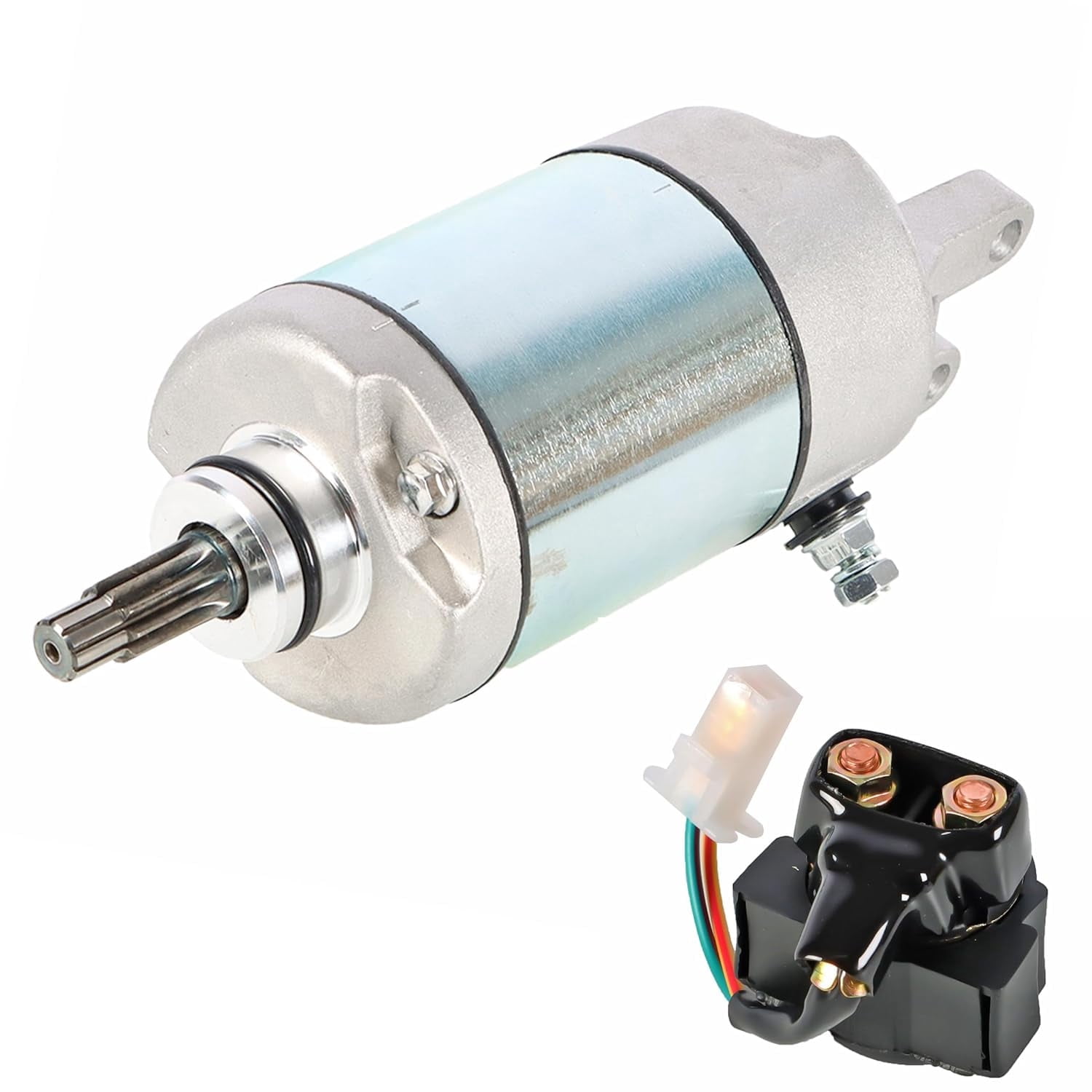 SEBLAFF Starter Motor with Solenoid Relay Replacement for Honda ...