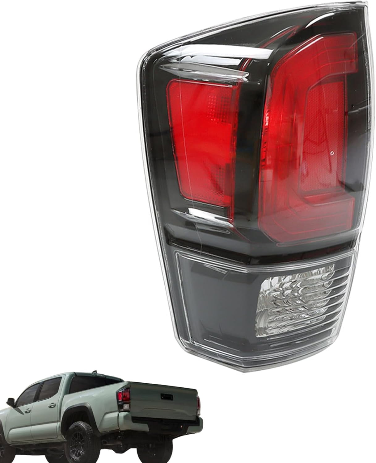 SEBLAFF Tail Light Black Bezel Housing Lamp Assembly Driver Side Clear ...