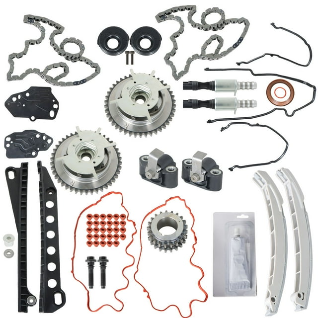 SEBLAFF Timing Chain Kit+Cam Phasers+VVT Valves For 5.4L Triton 3V Ford ...
