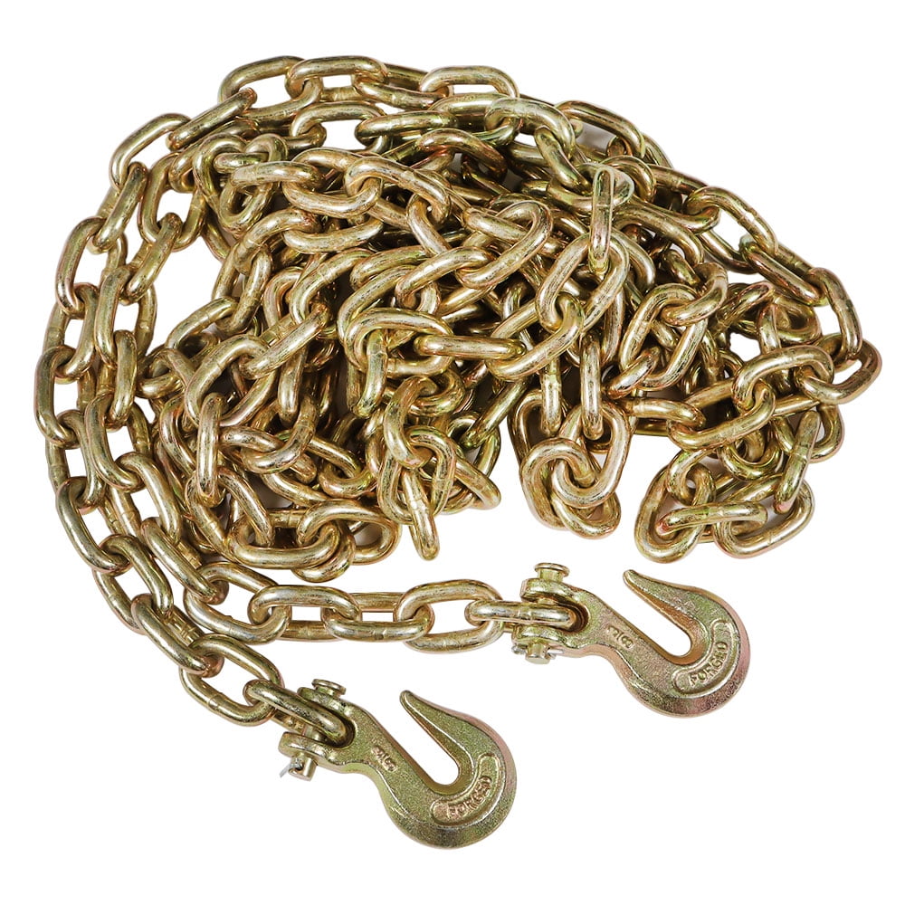 SEBLAFF Tow Chain Tie Down Binder With Grade 70 Hooks 3/8" 20' G70 ...