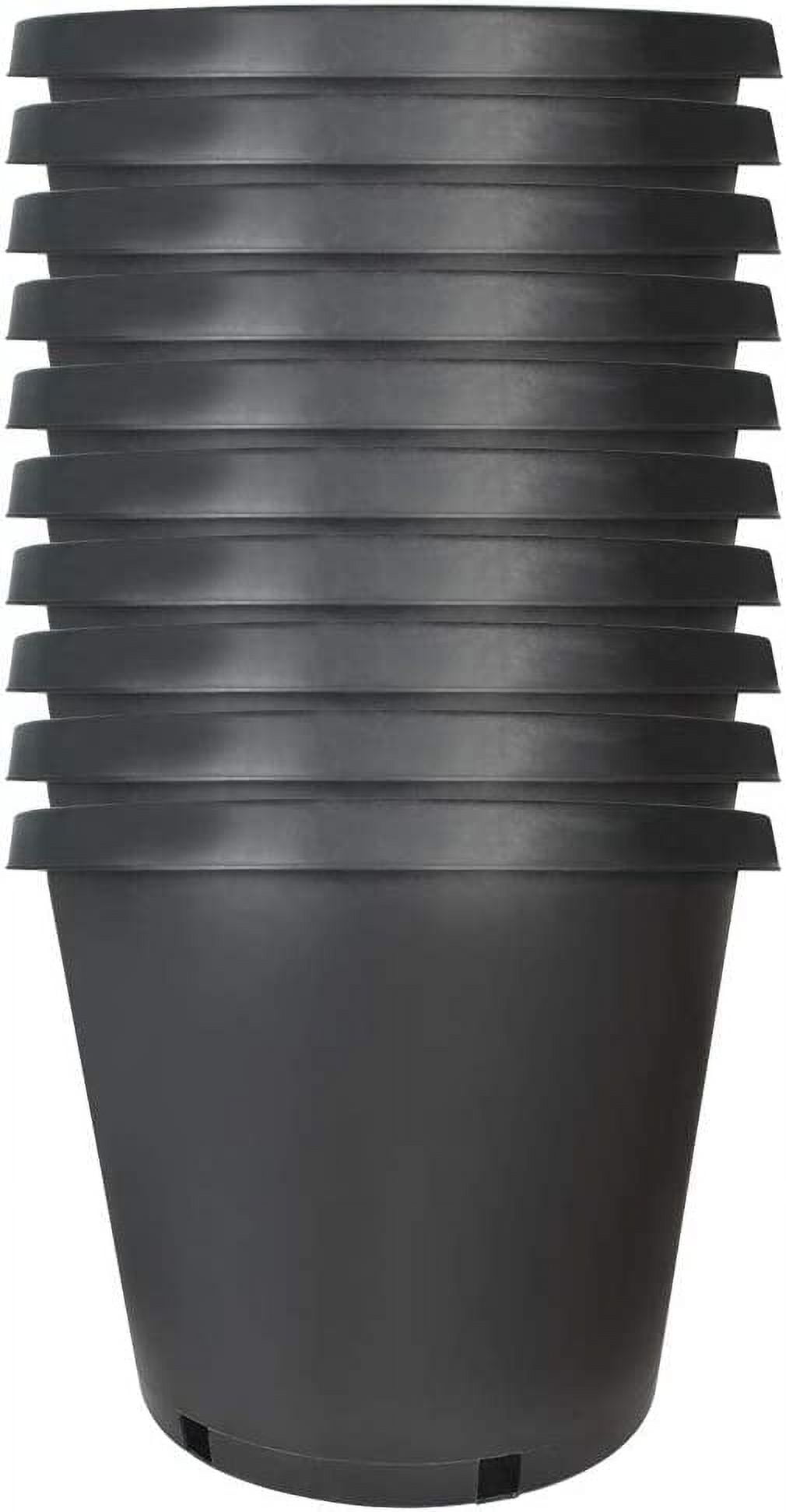 SEBLAFF Large Plastic Growing Nursery Pots, Heavy Duty Trade Gallon ...