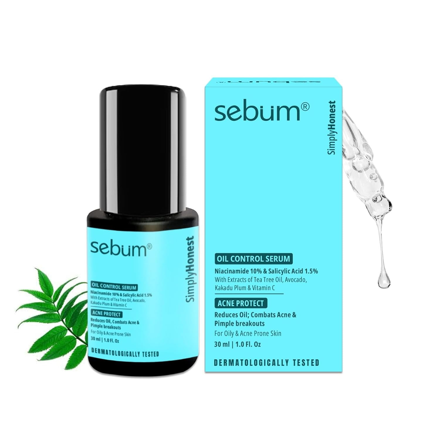 SEBUM 10 Niacinamide Face Serum with Salicylic Acid for Oil Control ...