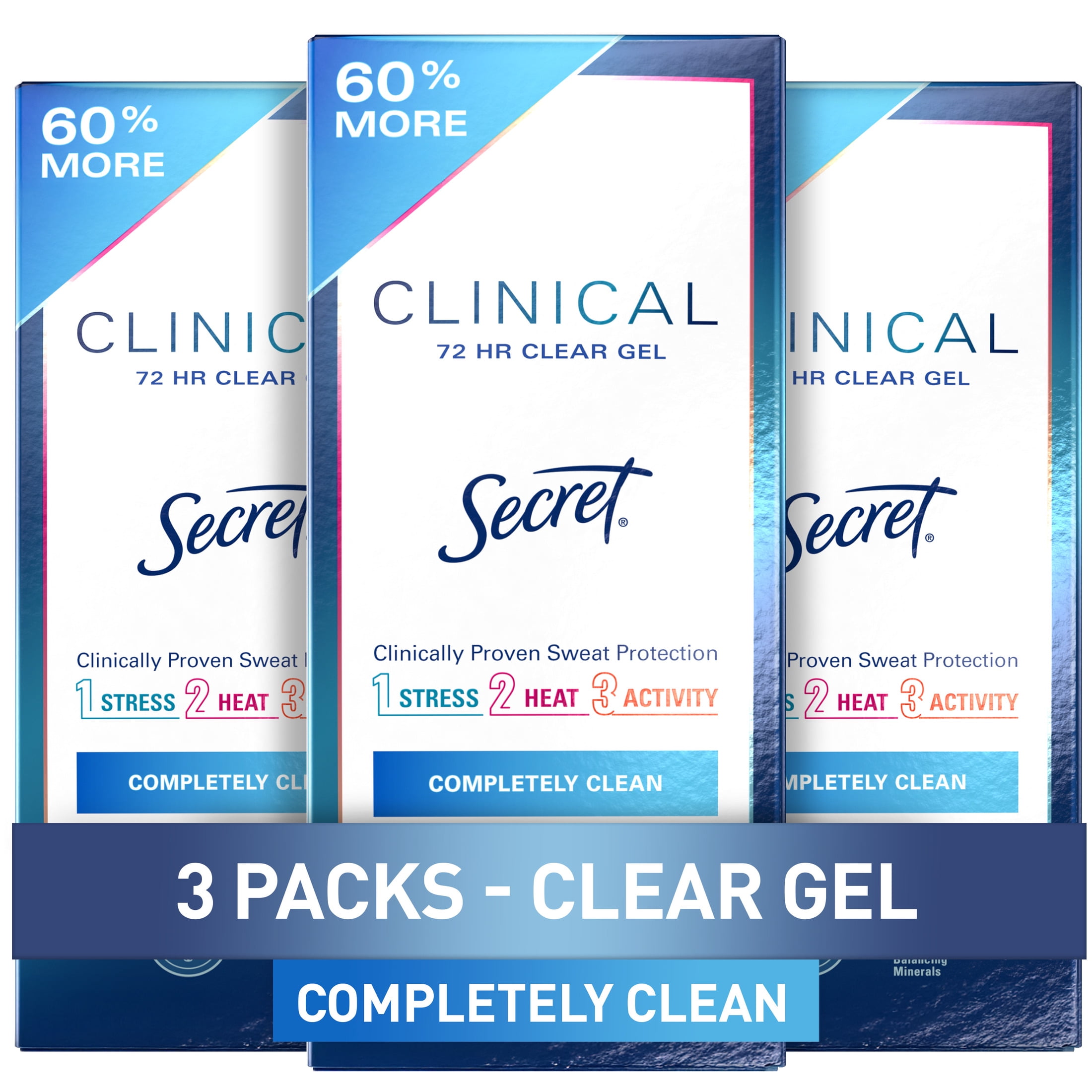 Secret Clinical Strength Clear Gel Antiperspirant and Deodorant for ...