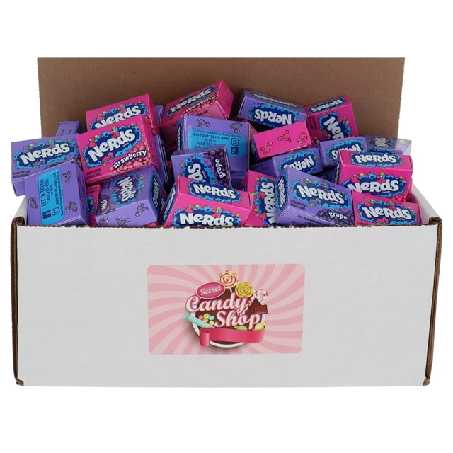 SECRET CANDY SHOP Nerds Mini Candy Bulk (50 Mini Boxes) (Grape ...