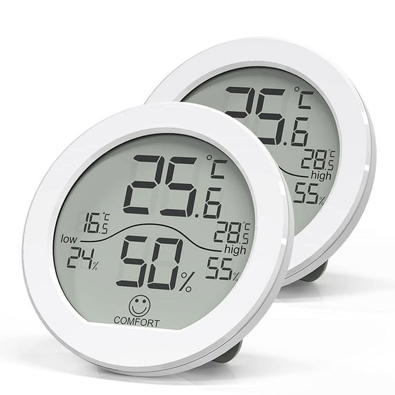 SECRUI TH1 Portable Indoor Thermometer Hygrometer, 2PCS Digital Room ...