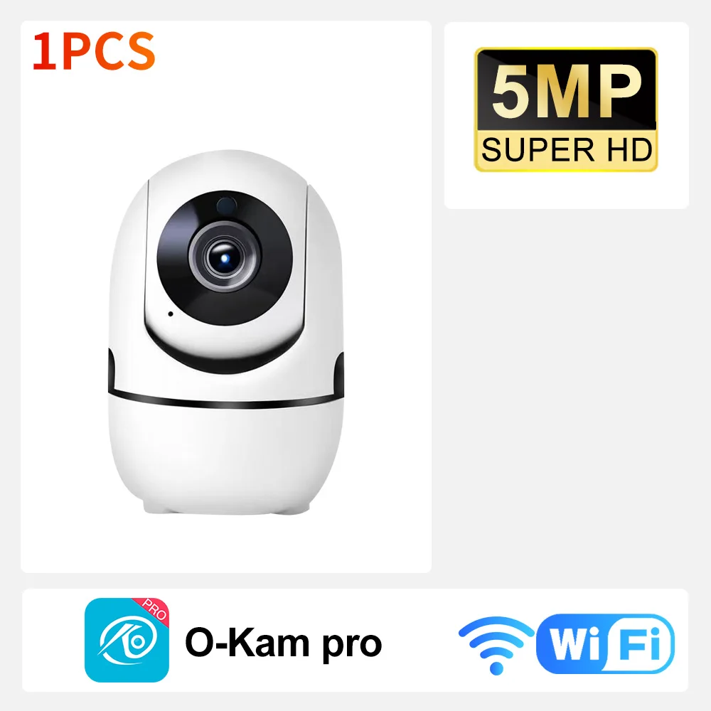 SECUREXPERT 5MP Mini Indoor Wireless 2.4G WiFi IP Camera Home Security ...