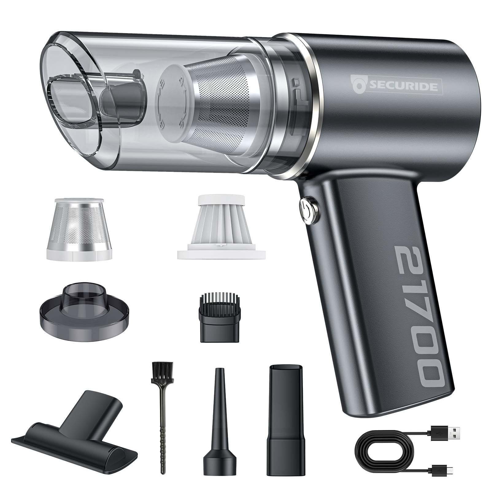SECURIDE Car Vacuum Cordless Portable with Brushless Motor,16000PA ...