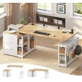 SEDETA Electric Standing Desk with Drawers, 61 Inch Adjustable Height ...