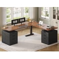 SEDETA L Shaped Standing Desk with 6 Drawers, 66.9 Inch Electric ...
