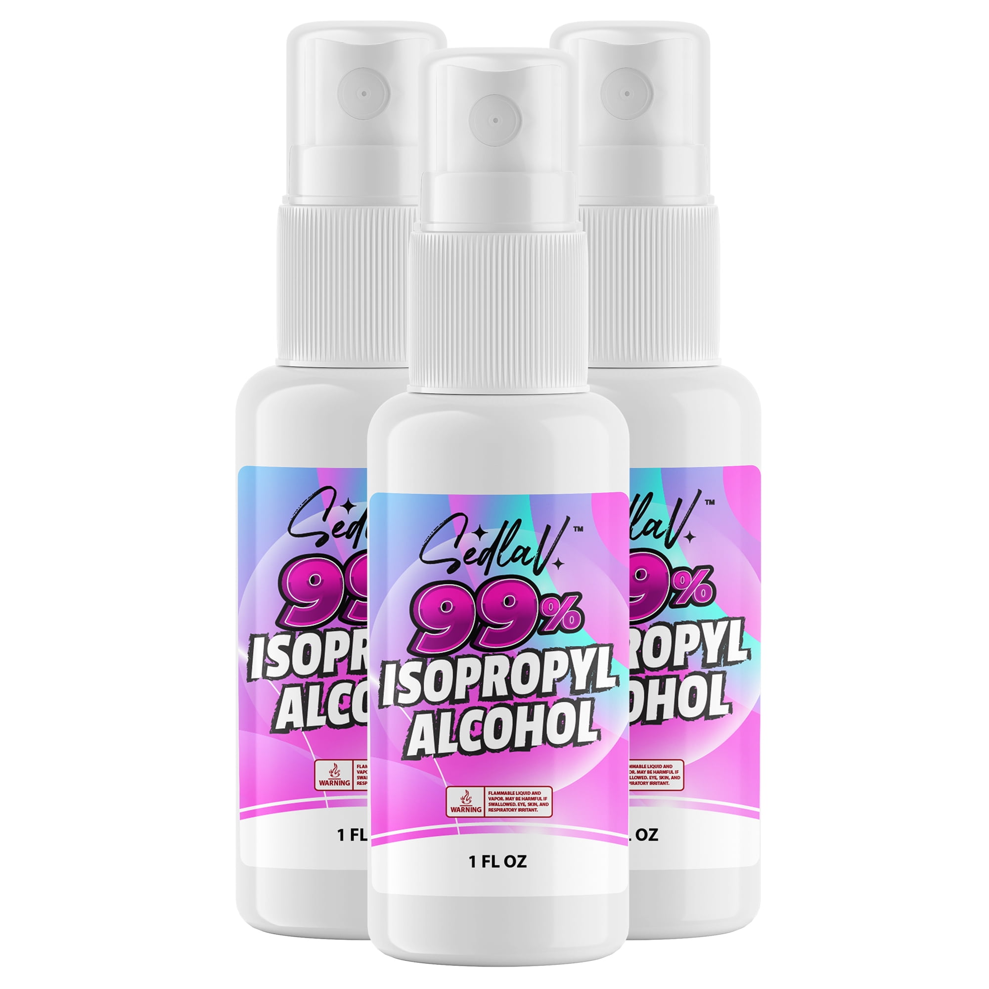 SEDLAV 99% Isopropyl Alcohol Spray Bottle, 99% Isopropyl Alcohol ...