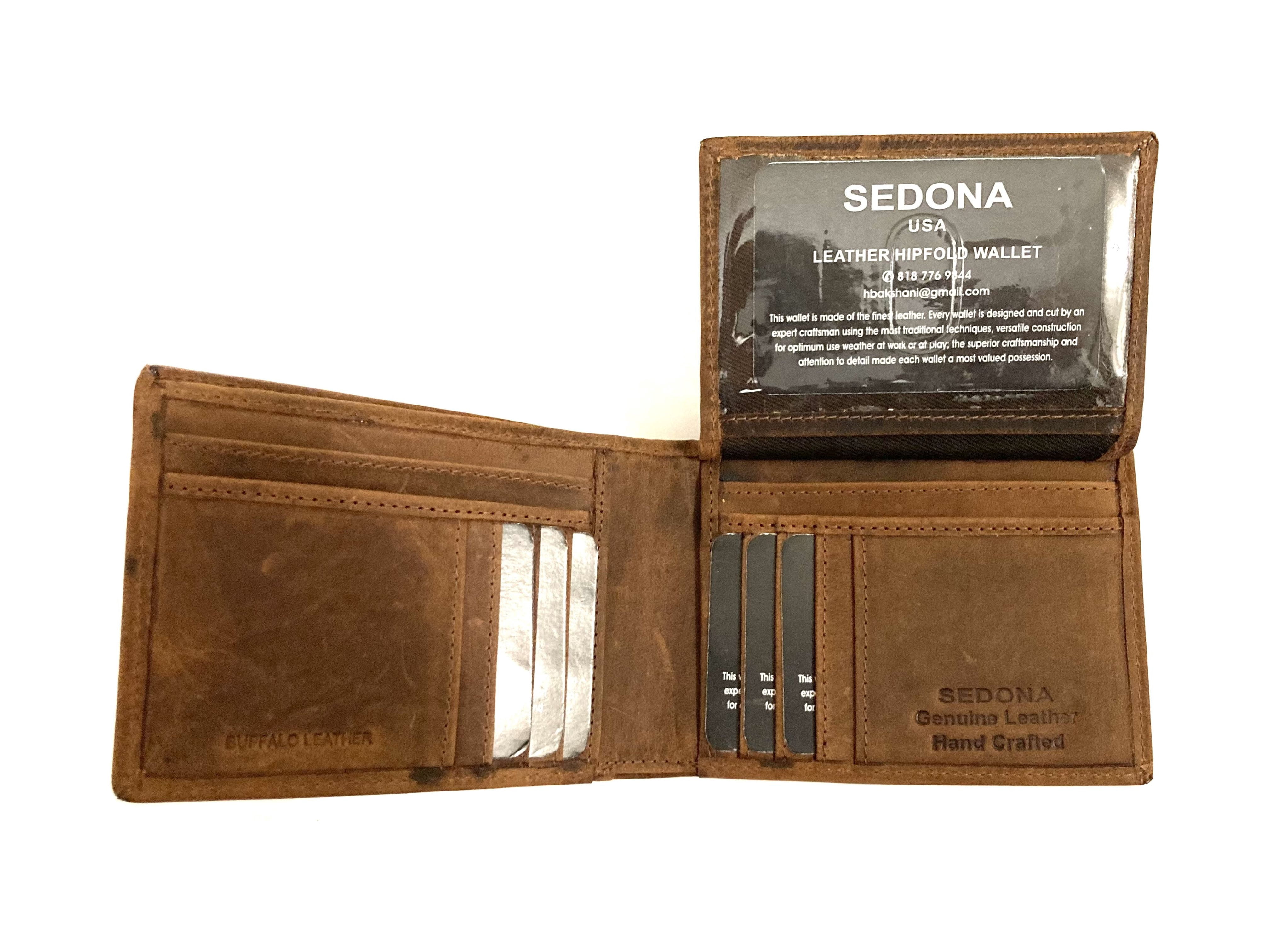 SEDONA™ Buffalo Leather Bifold Wallet - Walmart.com